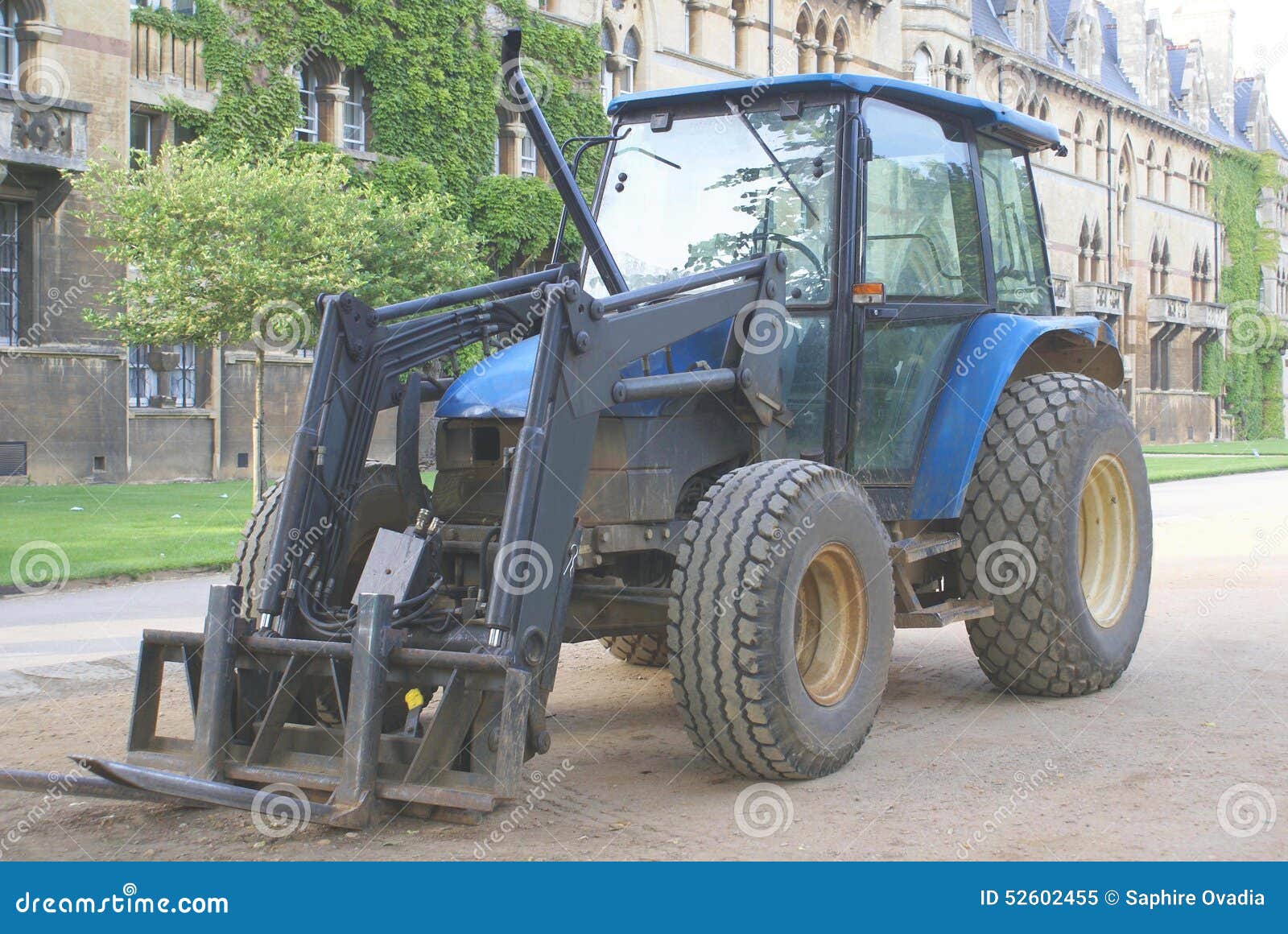 Road Work Machine. Tractor. Construction Vehicle Stock Image - Image of ...