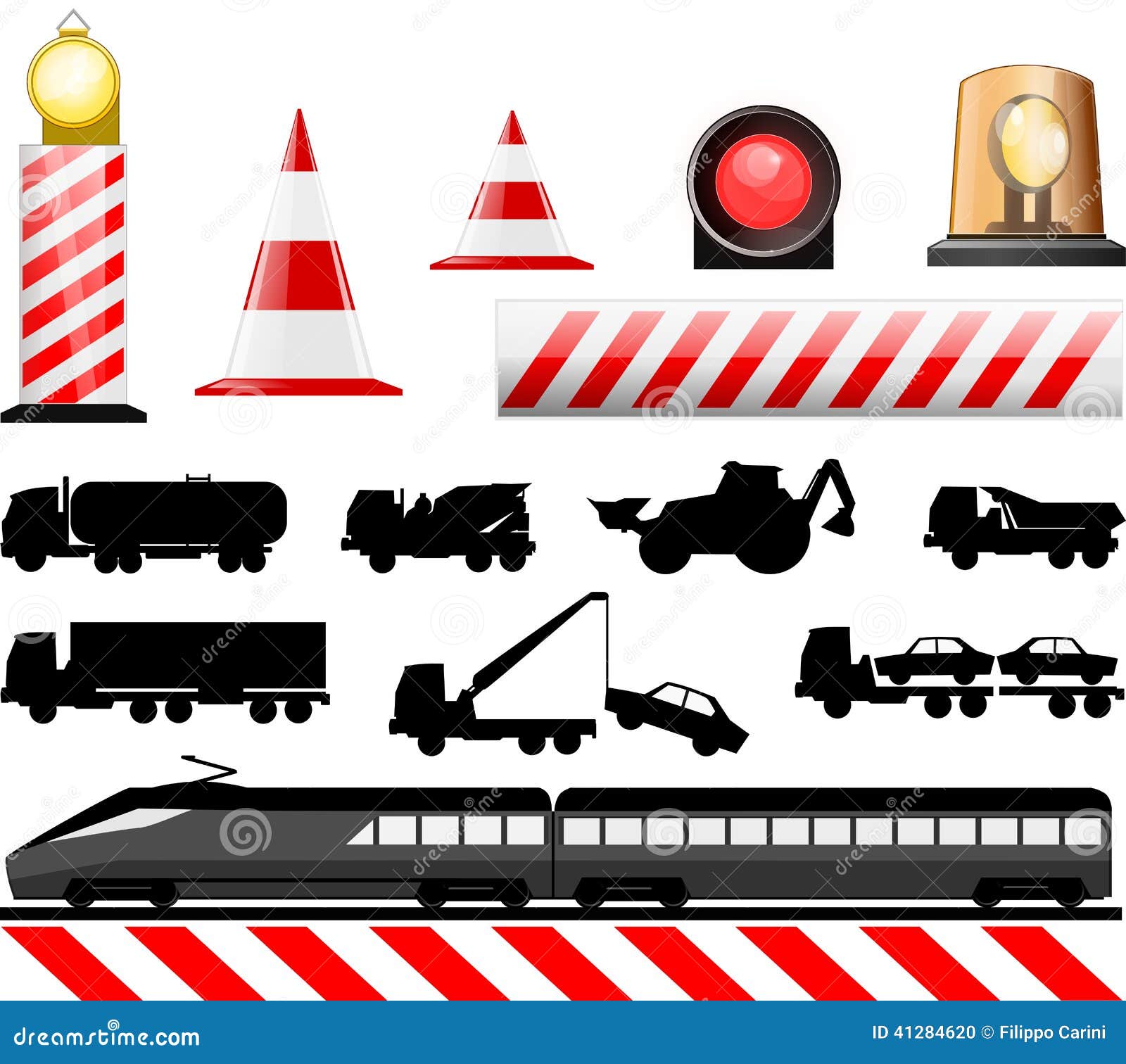 Road Work Symbols stock illustration. Illustration of indications ...