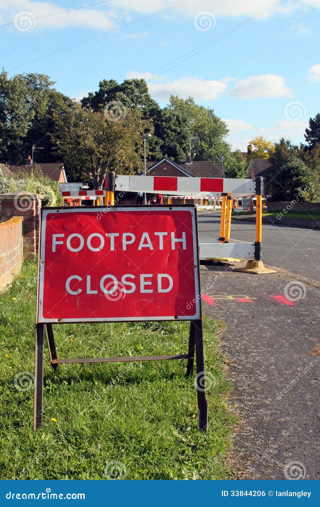Road Work Warning Signs and Barriers. Stock Photo - Image of ...