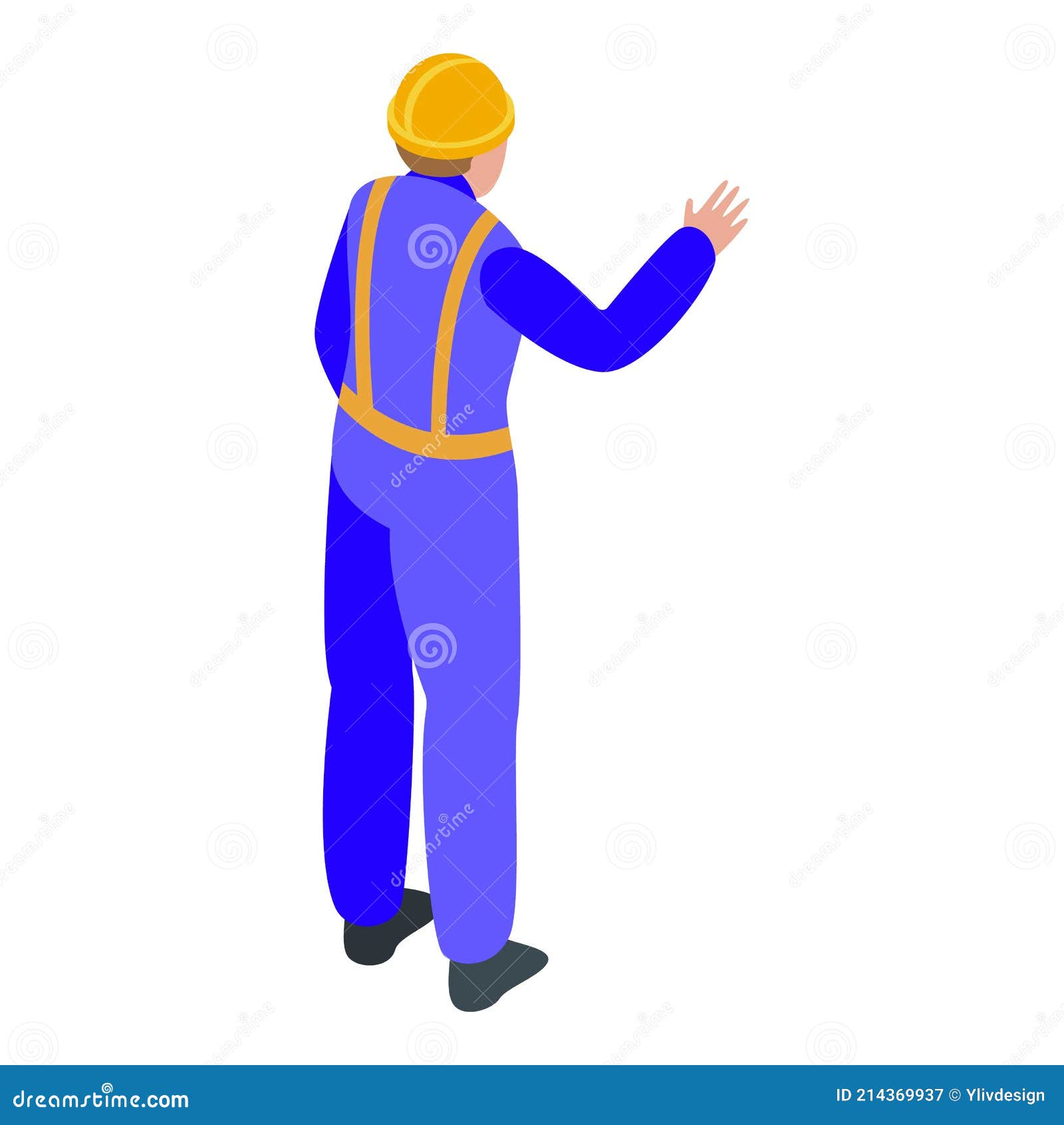 Road Worker Icon, Isometric Style Stock Vector - Illustration of people ...