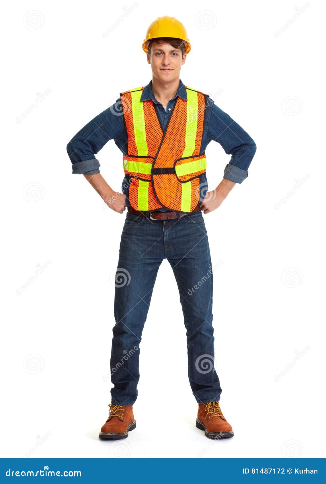 Road Worker Mounting U-ditch, U-shaped Water Channel Construction ...