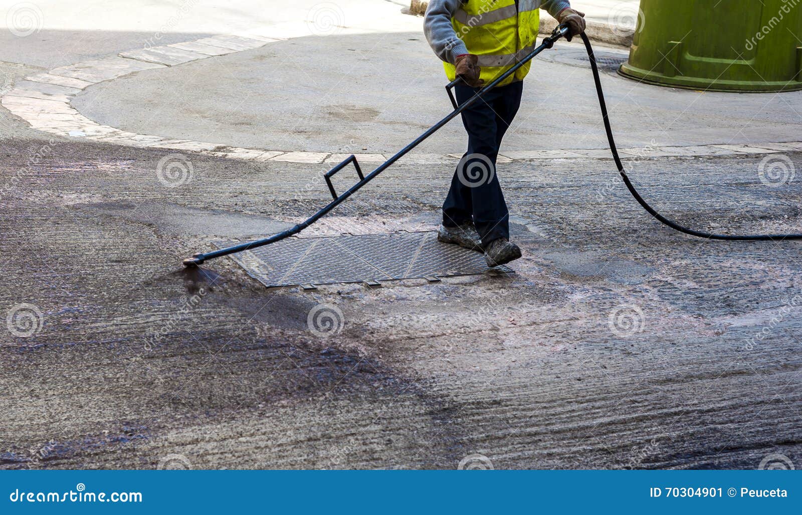 Road Worker Spraying Bitumen Emulsion Royalty-Free Stock Photo ... Road Worker Spraying Bitumen Emulsion Royalty-Free Stock Photo ...