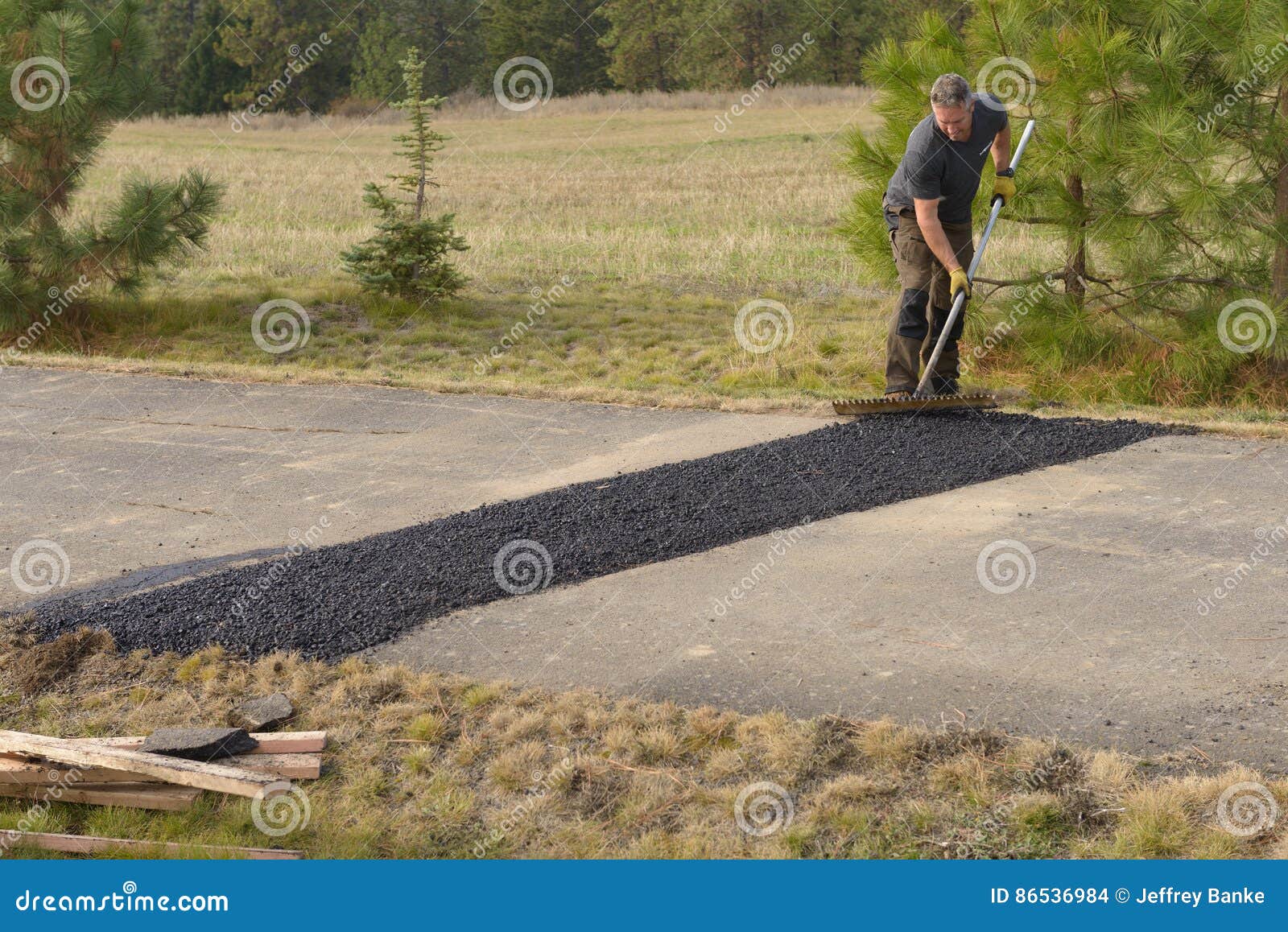 Road Workers Fixing Driveway Editorial Stock Image - Image of asphalt ...