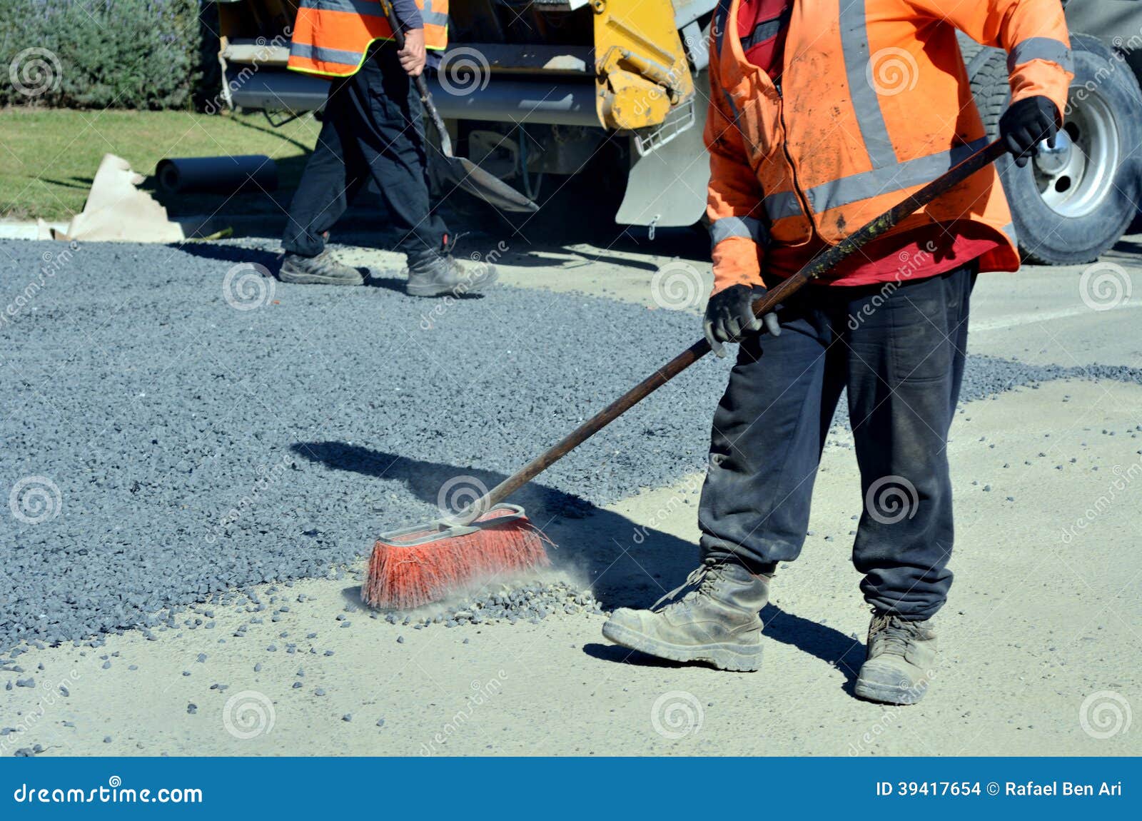 Road workers stock photo. Image of laborer, industrial - 39417654