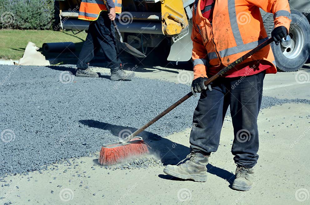 Road workers stock photo. Image of laborer, industrial - 39417654