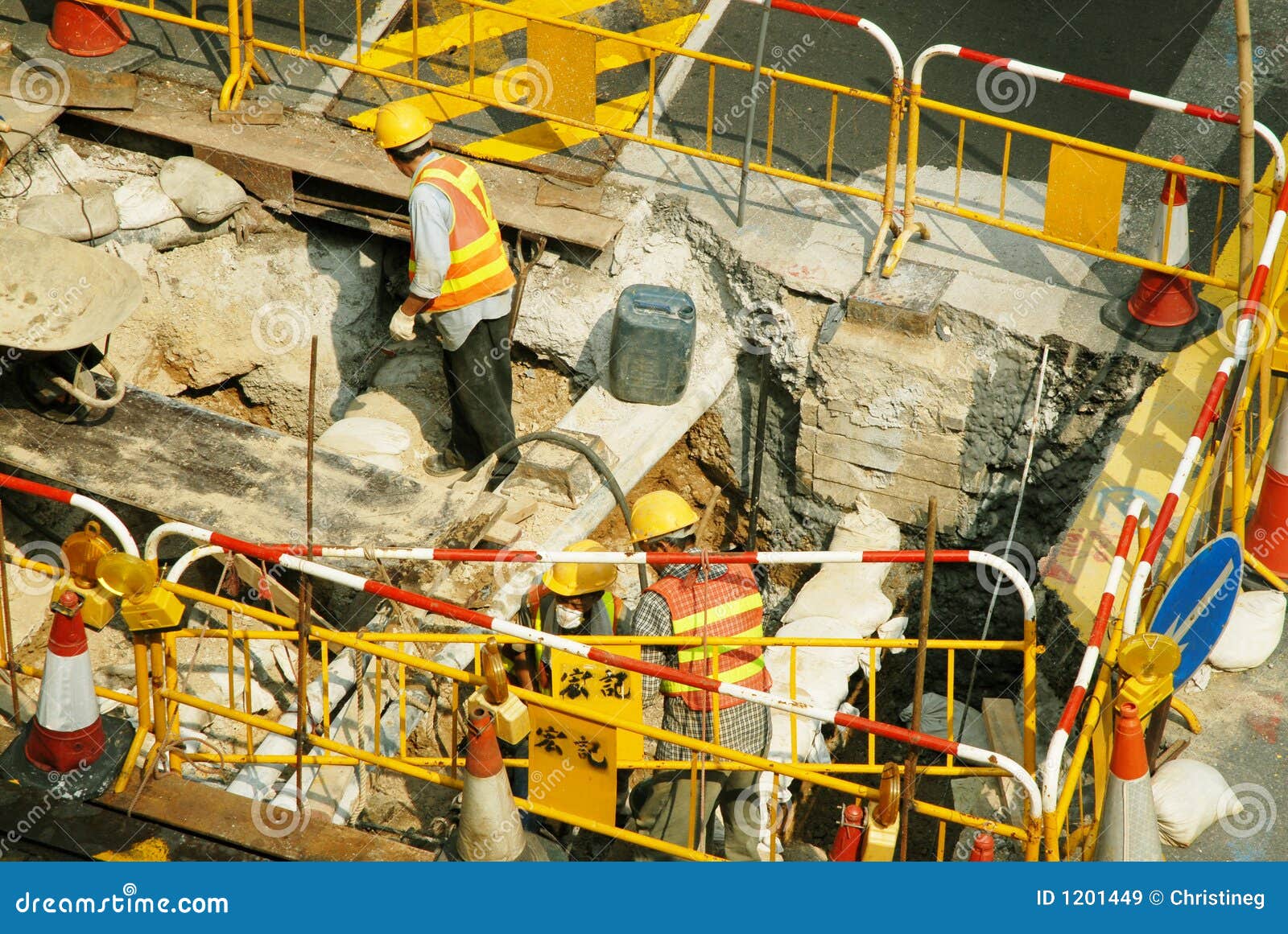 Road Workers1 stock image. Image of hong, beam, site, labourers - 1201449