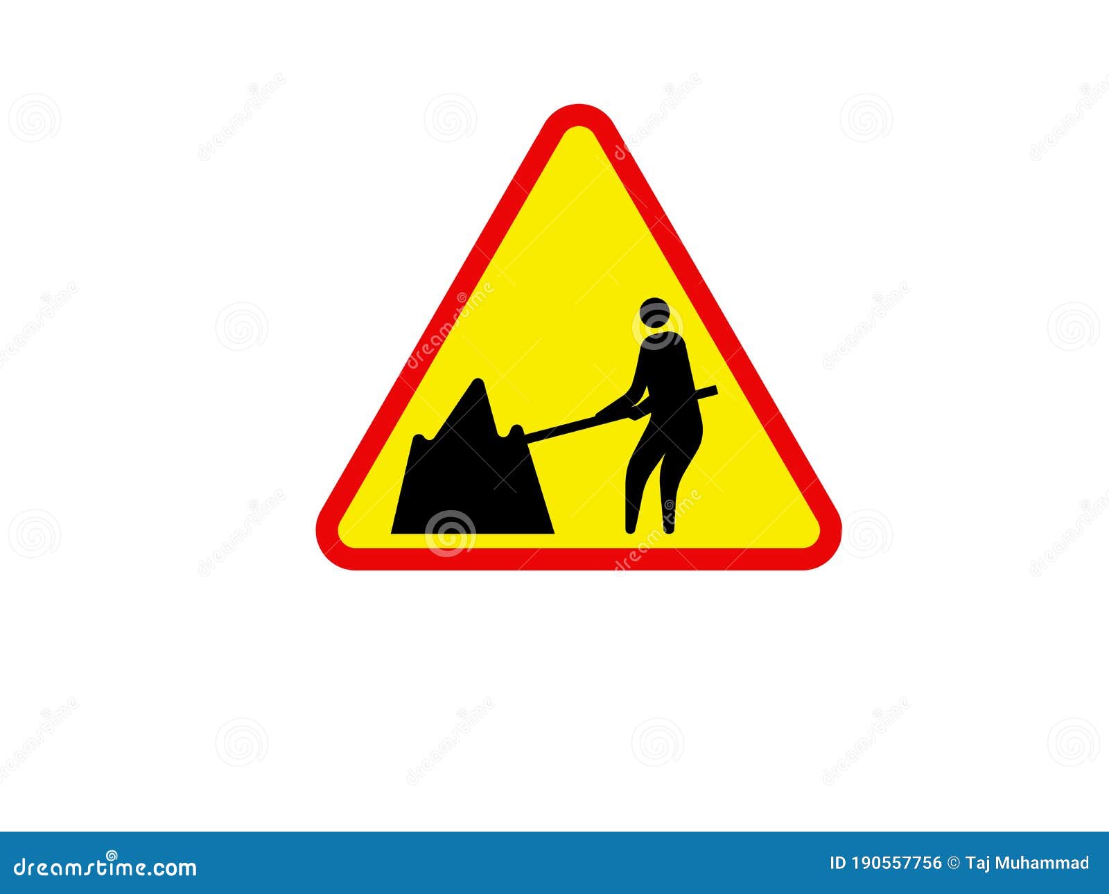 Road Working Icon - Working Sign Stock Vector - Illustration of outline ...