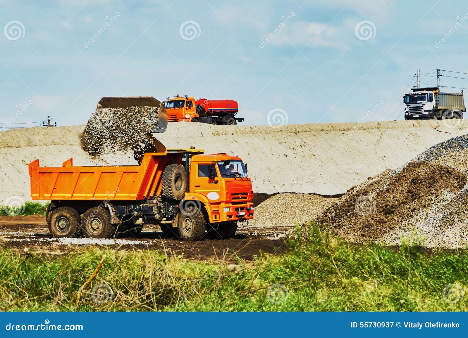 Road works stock image. Image of roadworks, worksite - 55730937