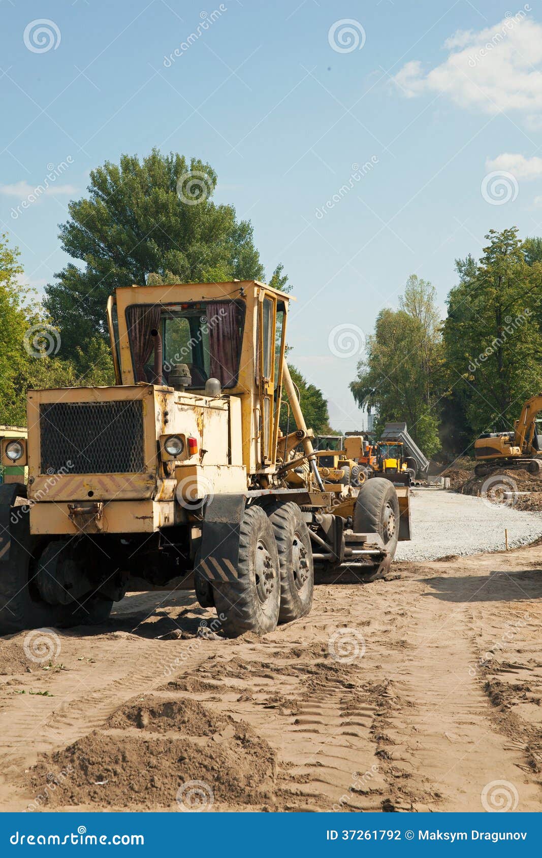 Road works stock photo. Image of paving, industrial, pavement - 37261792