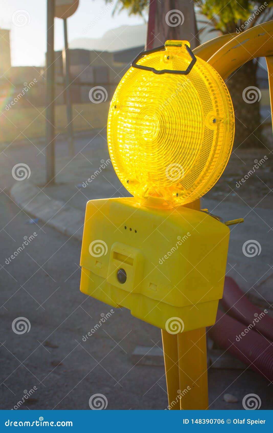 Road works light stock photo. Image of amber, roadworks - 148390706