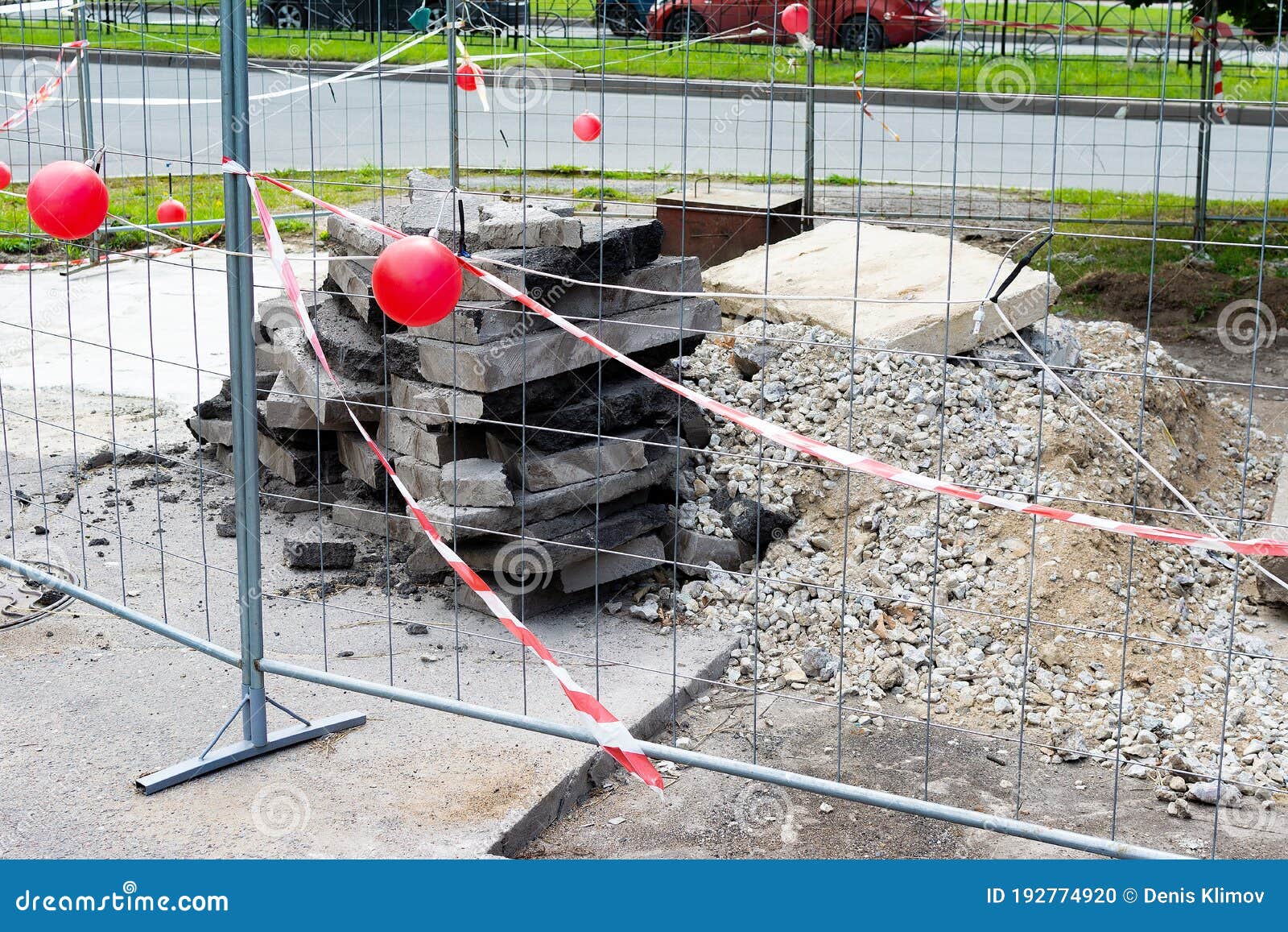 Road Works.Opening the Old Asphalt Pavement. Stock Photo - Image of ...