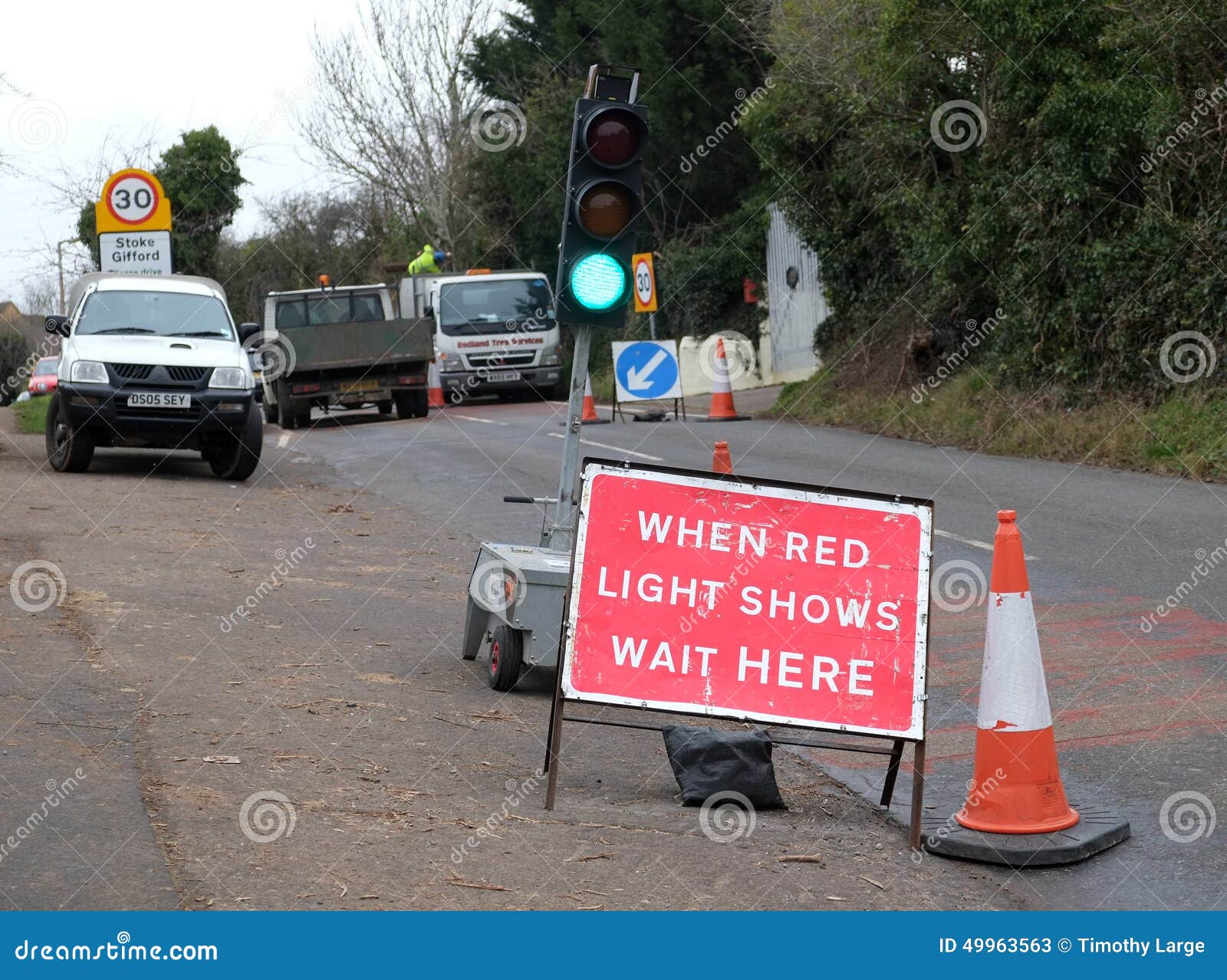 Road works sign editorial stock photo. Image of cars - 49963563