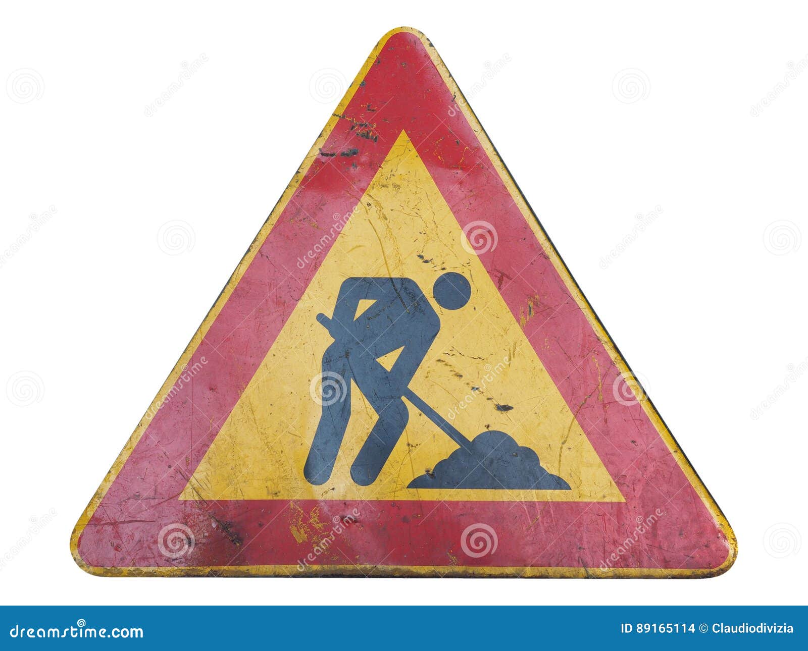 Road works sign stock photo. Image of work, travel, transport - 89165114