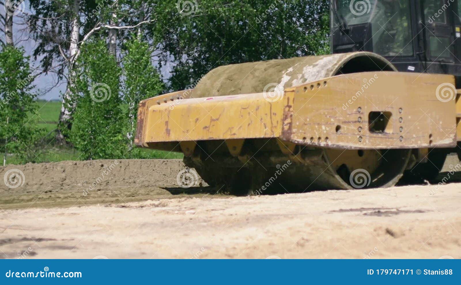 Heavy Roller Stack and Press Ground. Stock Video - Video of renewal ...