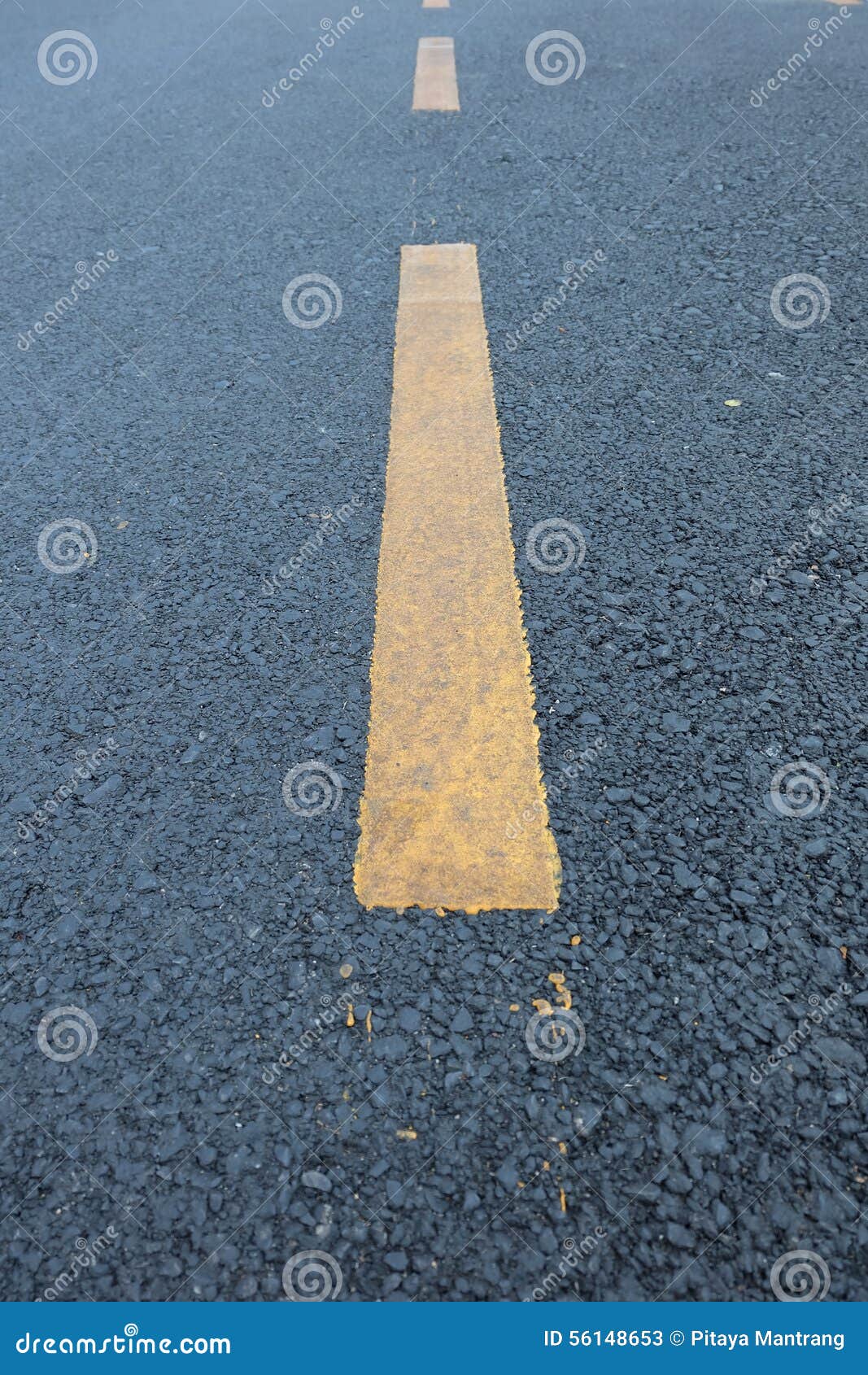 Road with Yellow Line stock image. Image of black, grainy - 56148653