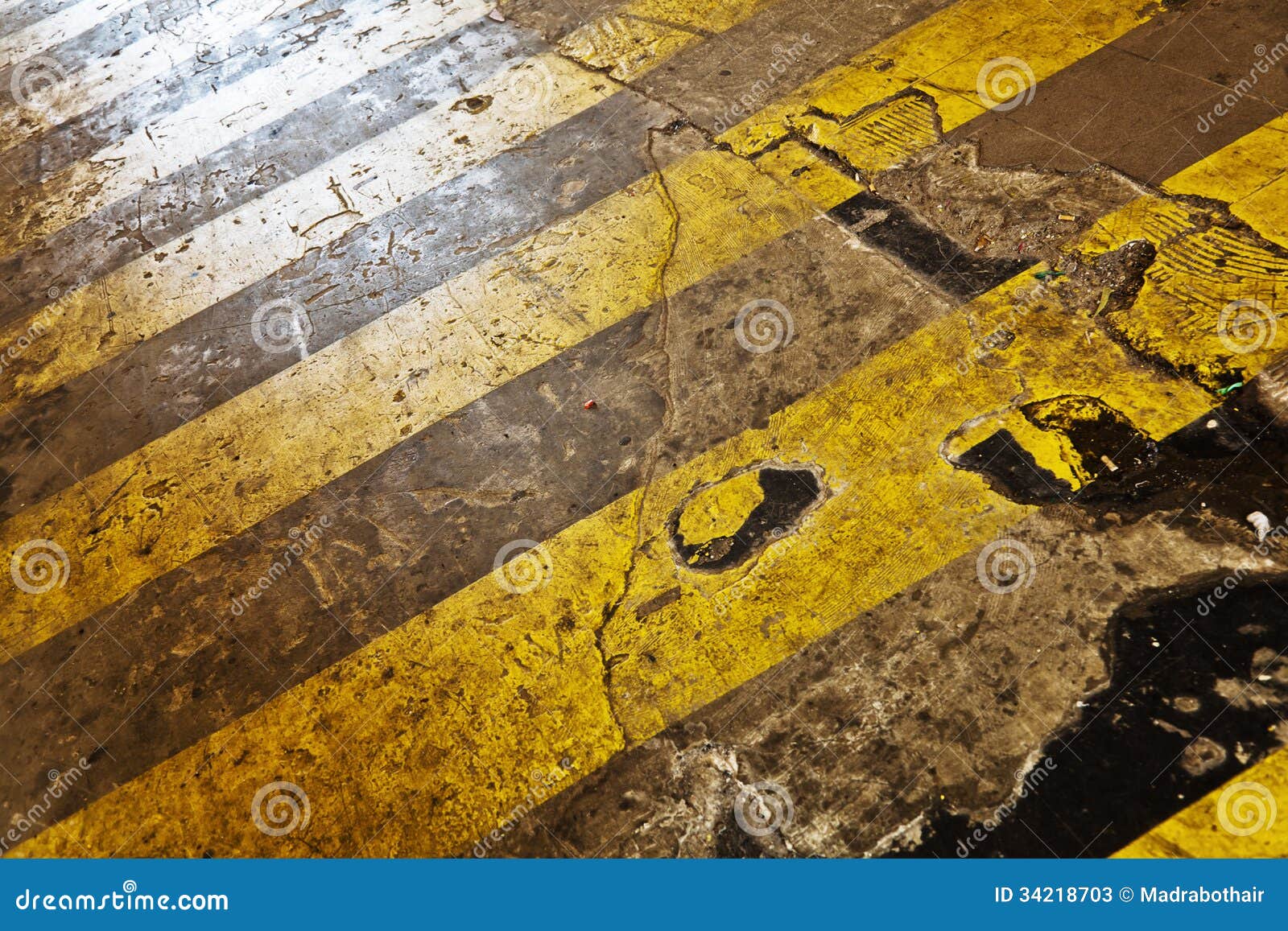 Road with yellow stripes stock image. Image of background - 34218703