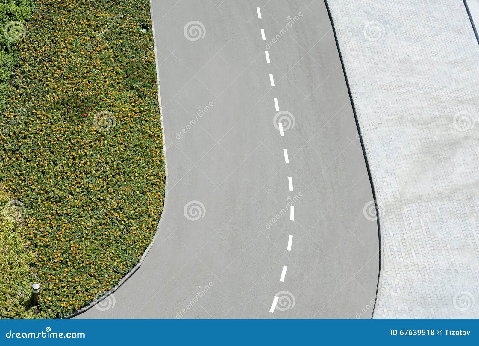 Roadbed stock photo. Image of asphalt, lawn, area, dotted - 67639518
