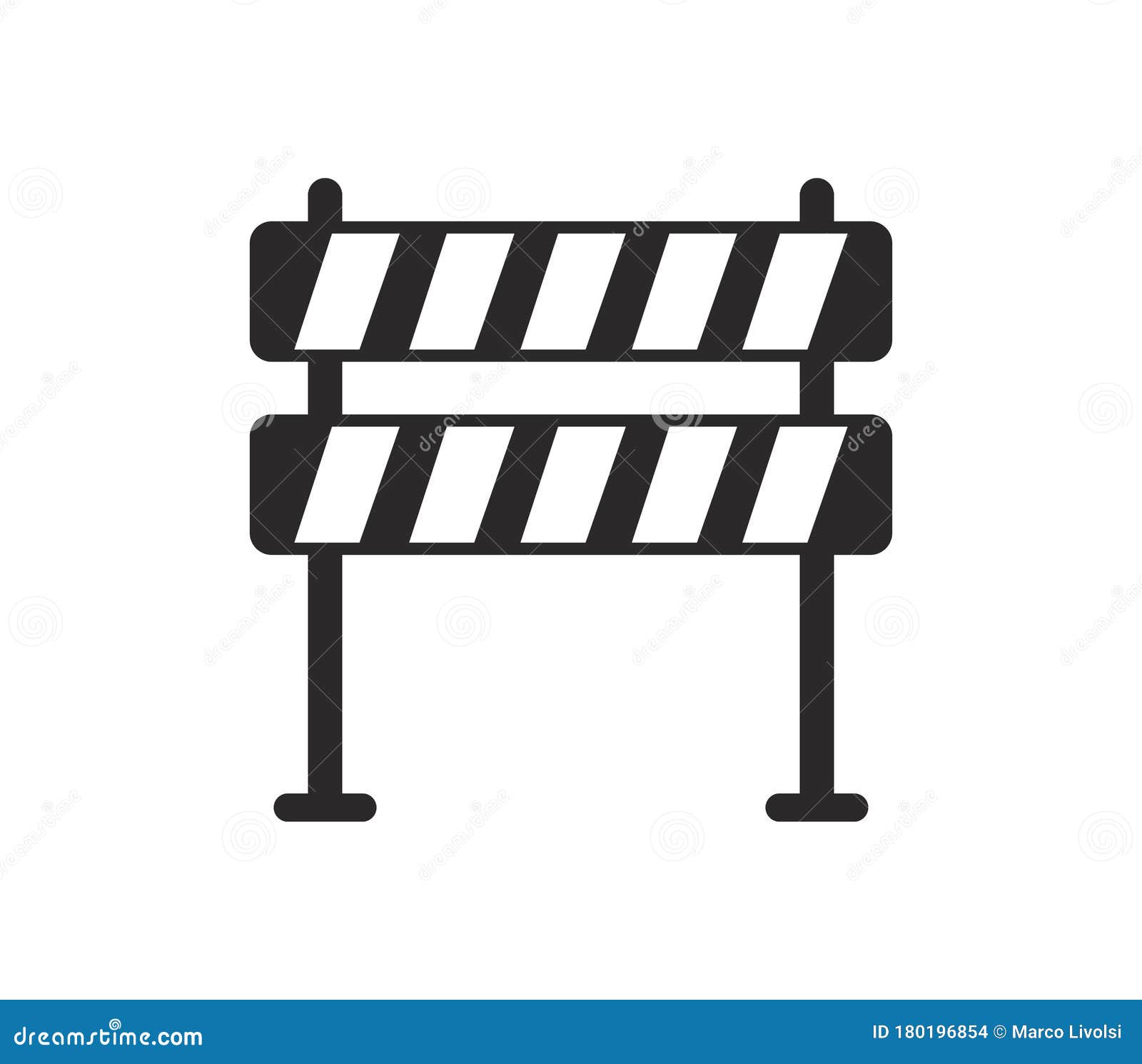 Roadblock Icon Vector. Boundary Illustration Symbol. Obstacle Logo ...