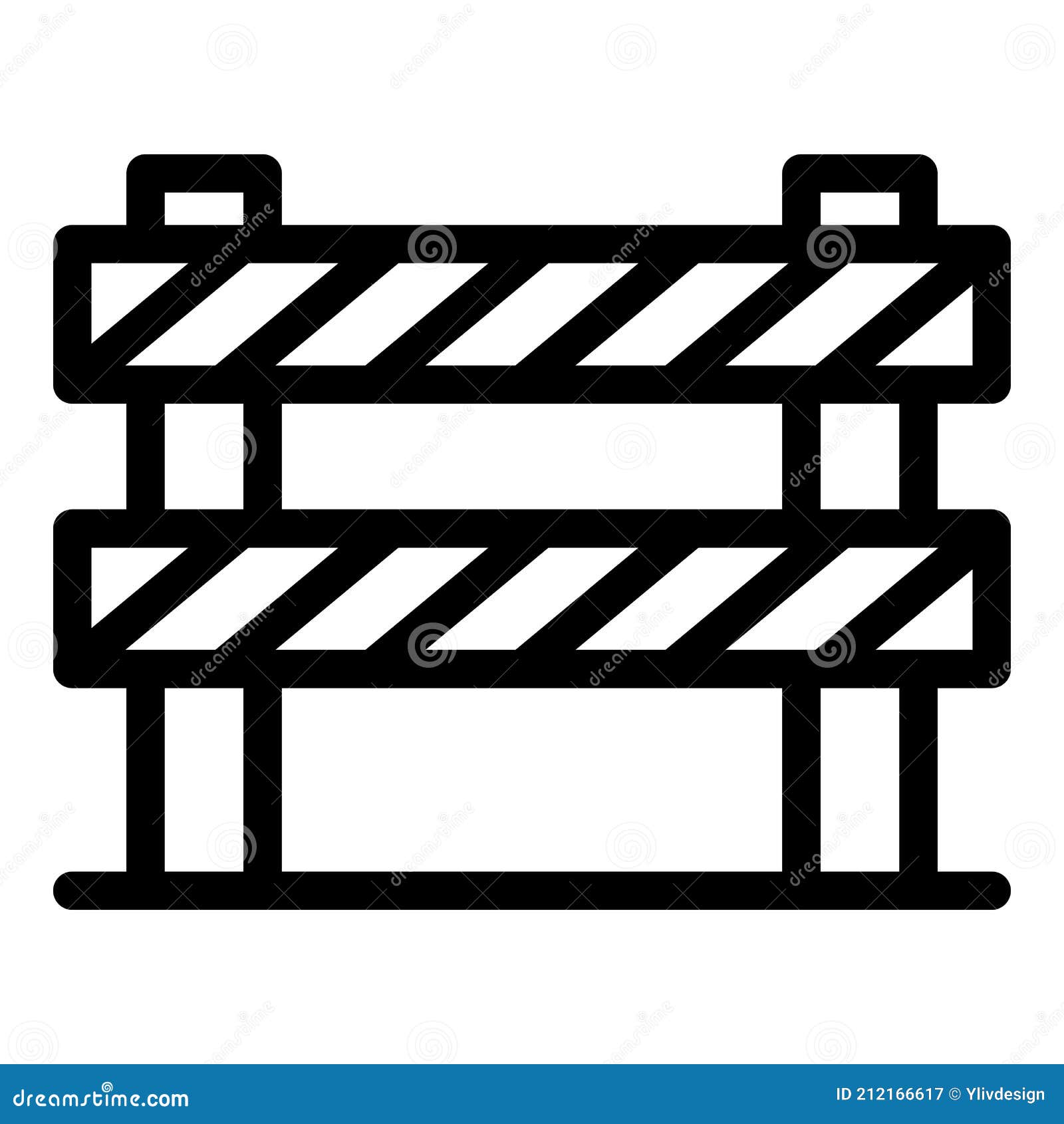 Roadblock Icon Vector. Boundary Illustration Symbol. Obstacle Logo ...