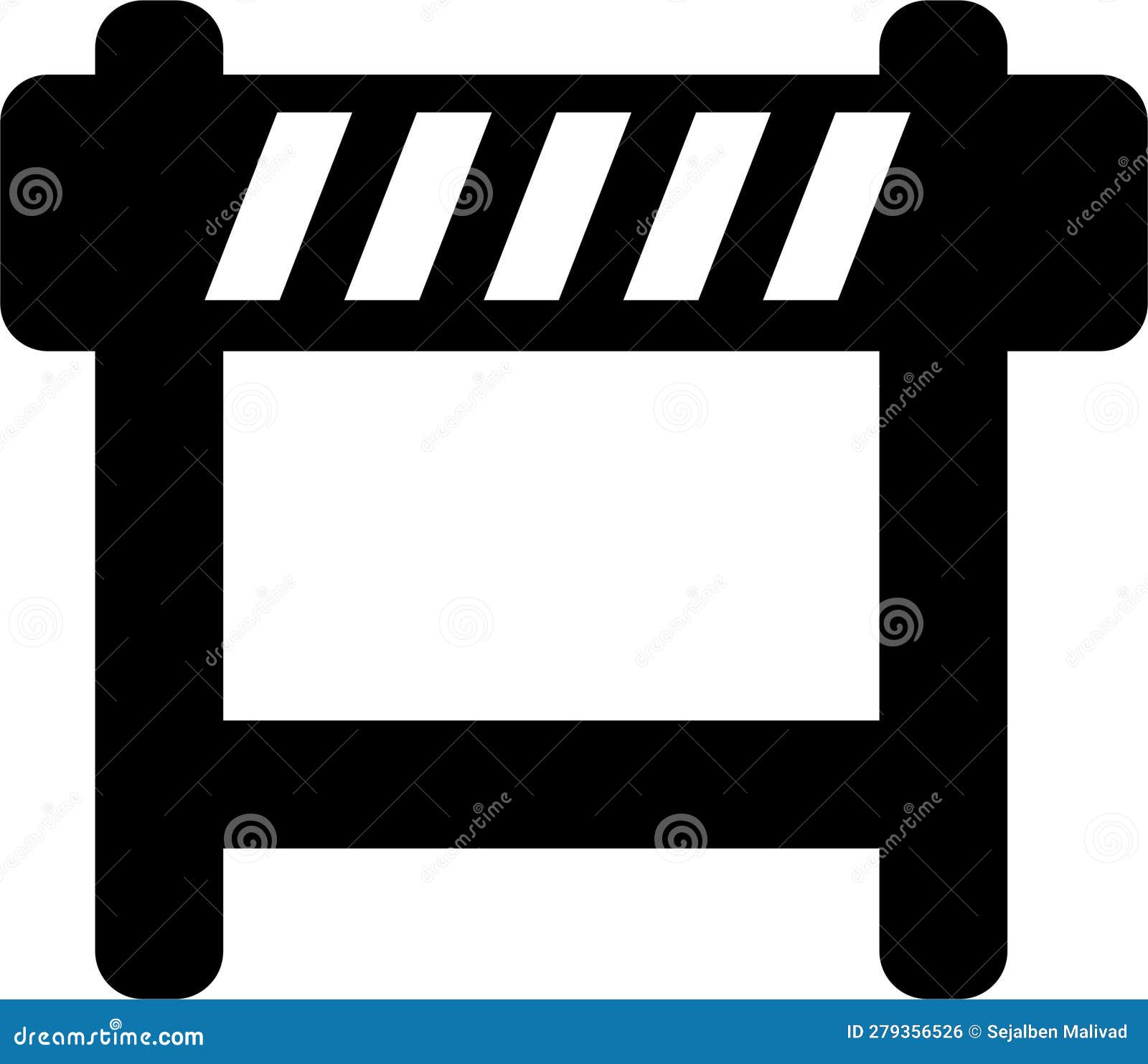 Roadblock Icon Vector Image Stock Vector - Illustration of line, poster ...