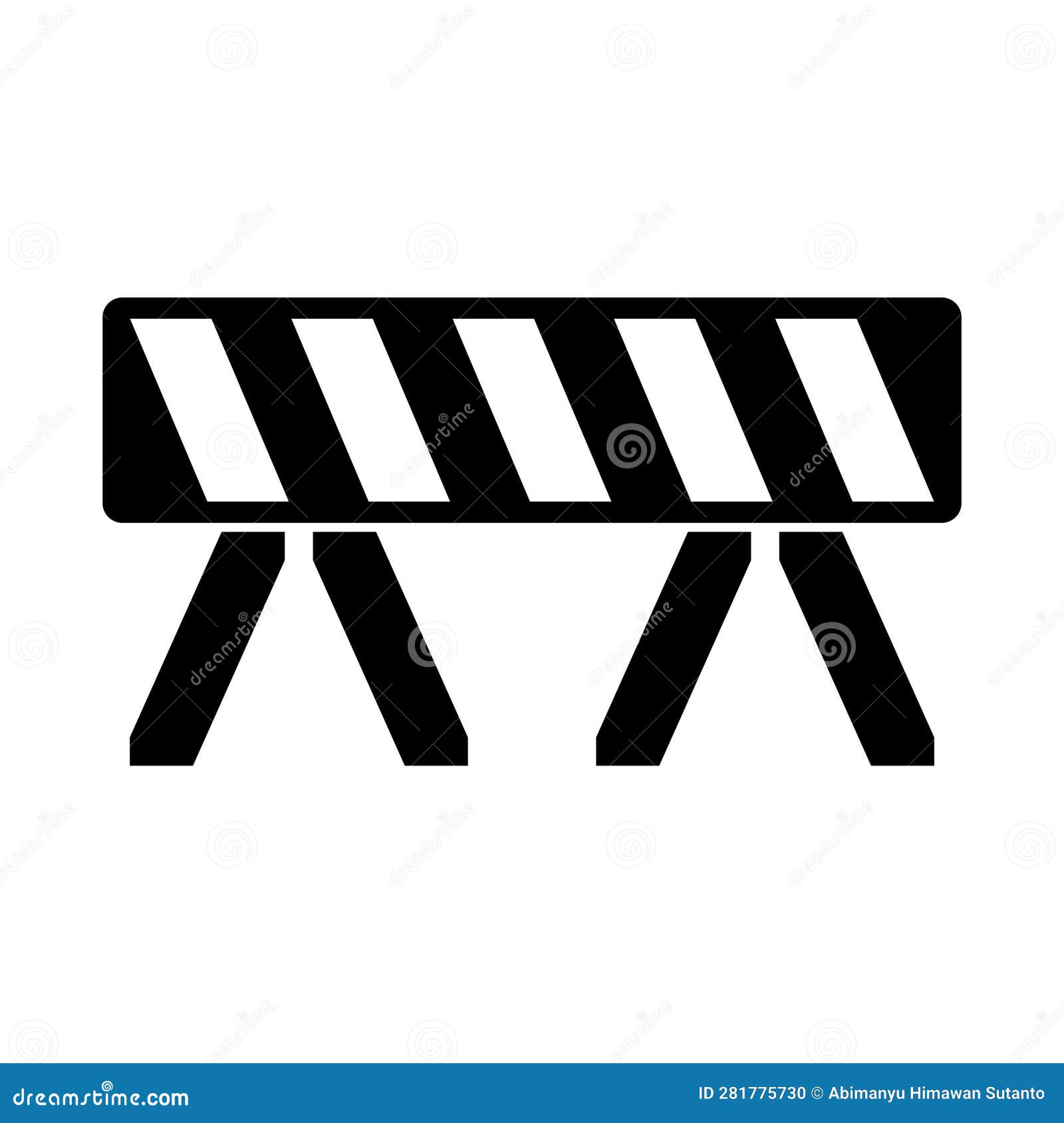 Roadblock icon vector stock vector. Illustration of roadblock - 281775730