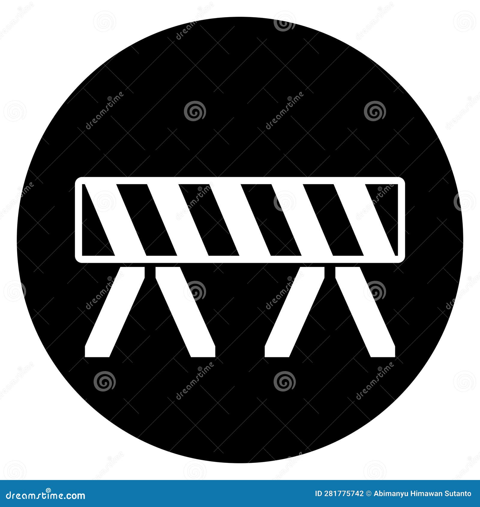 Roadblock icon vector stock vector. Illustration of roadblock - 281775742