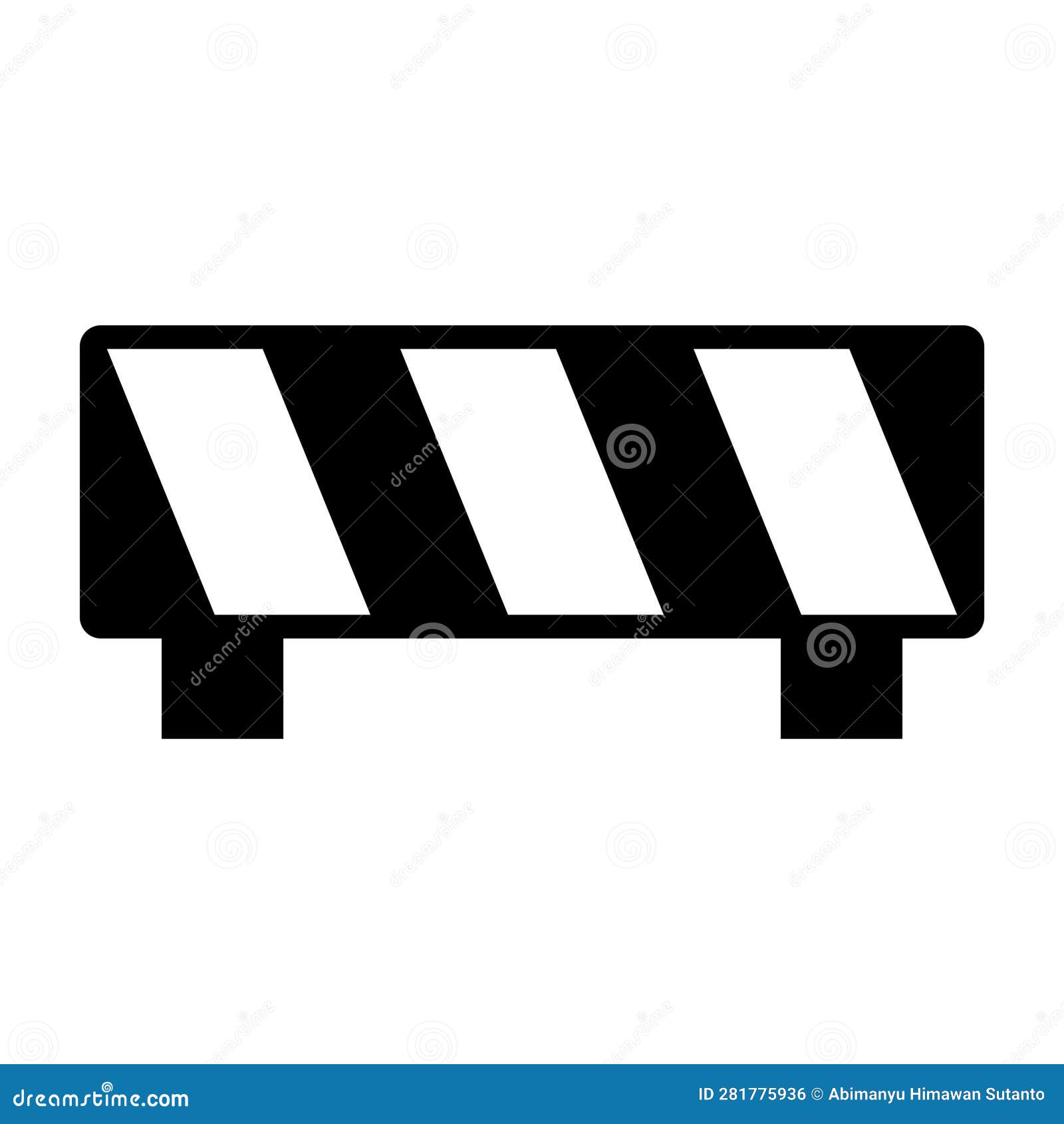 Roadblock icon vector stock vector. Illustration of background - 281775936