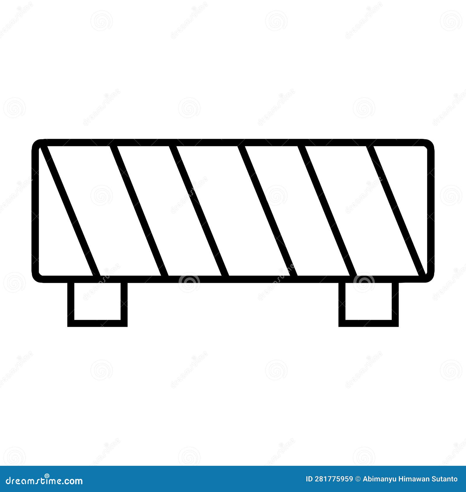 Roadblock icon vector stock vector. Illustration of outline - 281775959