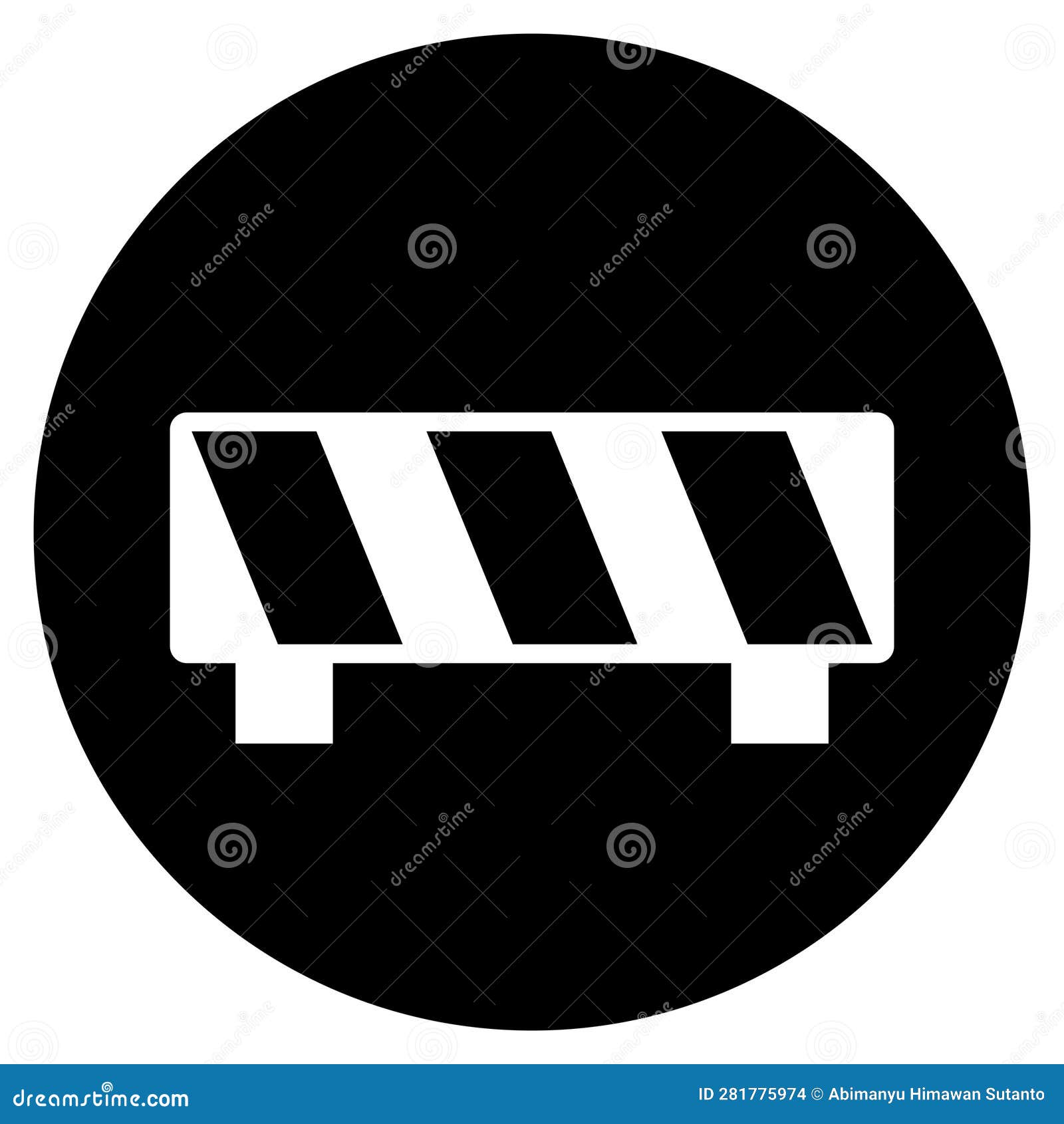Roadblock icon vector stock vector. Illustration of symbol - 281775974