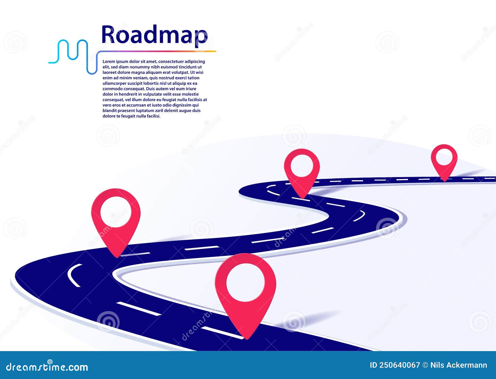 Roadmap Infographic with Milestones. Business Concept for Project ...