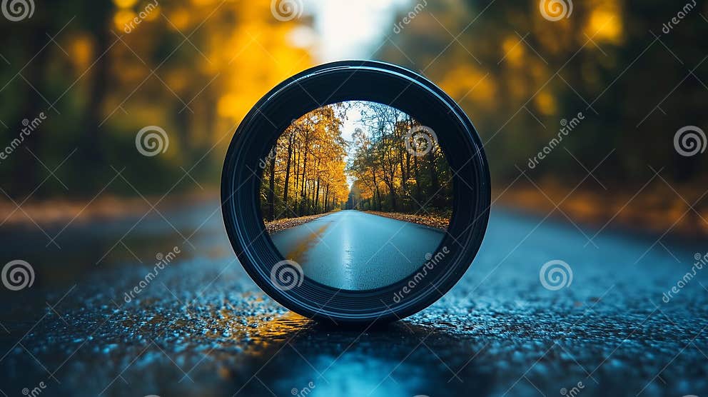 A Roadmap through a Blurry Camera Lens Stock Image - Image of assembly ...