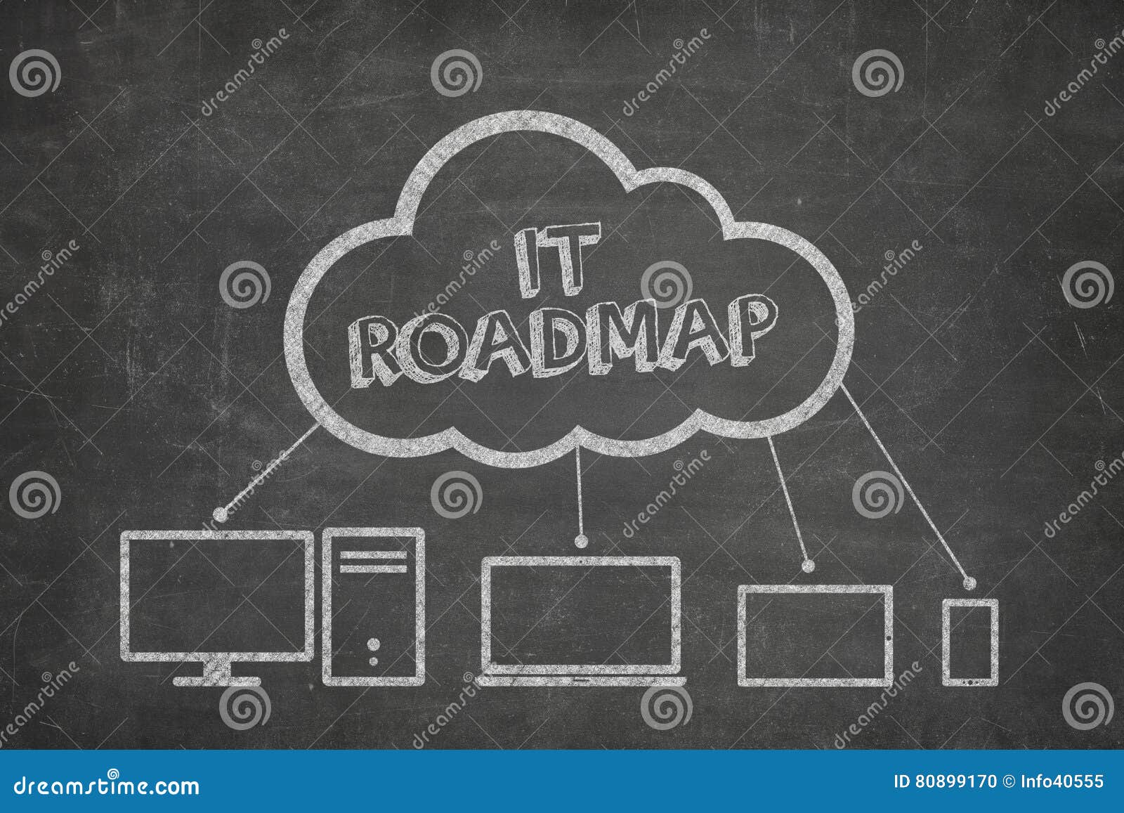 It Roadmap Concept on Blackboard Stock Photo - Image of network ...