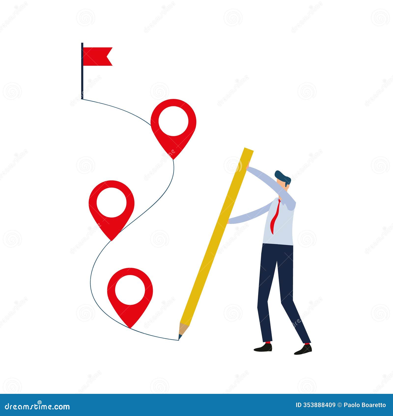 Roadmap Concept. Workflow or Working Process, Project Progress ...