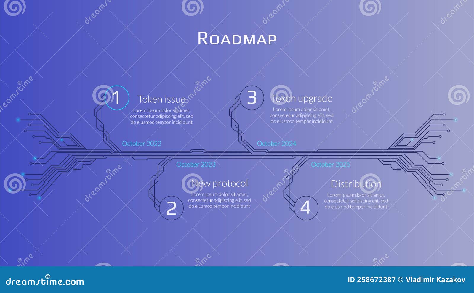 Technology Roadmap Vector Concept Illustration Stock Photo ...