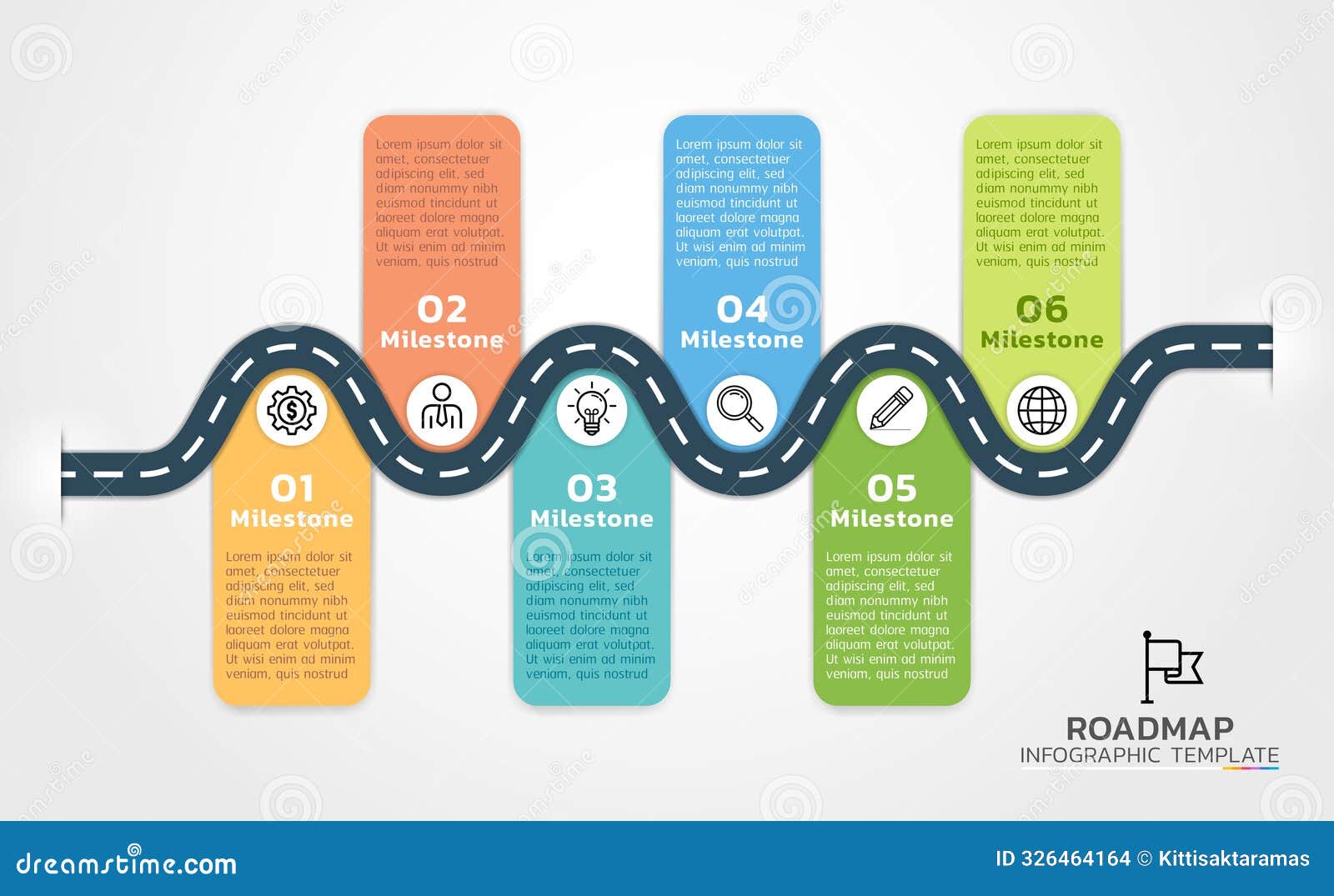 Roadmap Gantt Chart Infographic Diagram Template Stock Vector ...