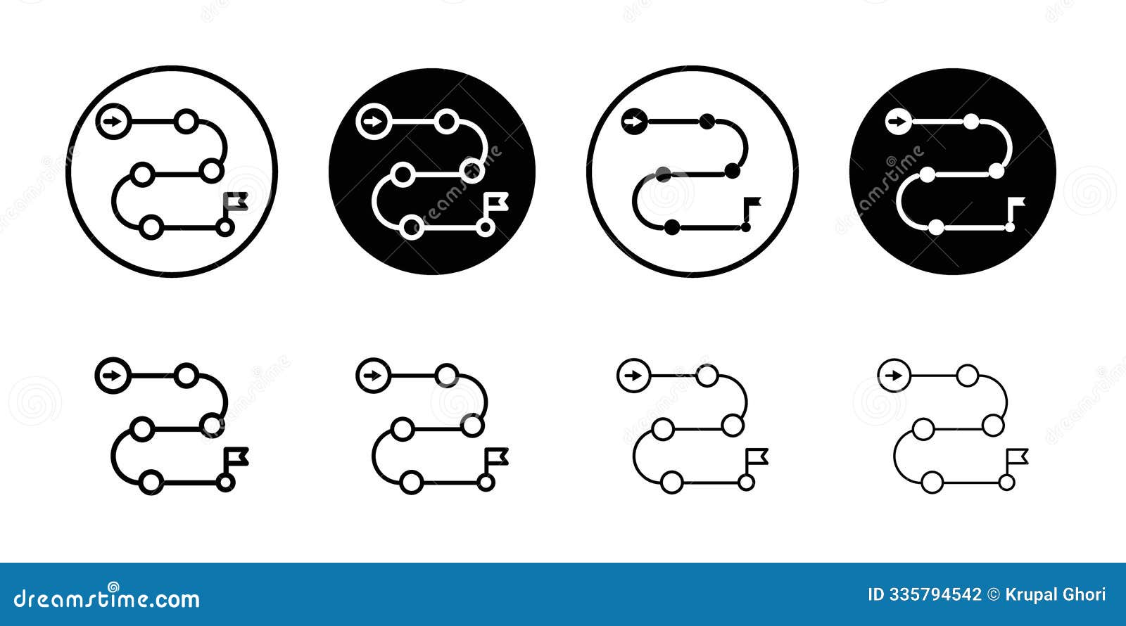 Roadmap Icon Logo Set Vector Stock Illustration - Illustration of ...