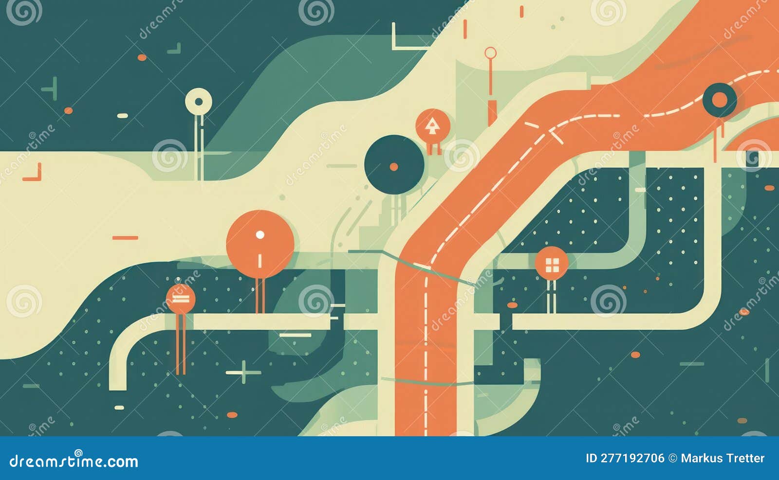 A Roadmap Icon Representing the Strategic Planning and Implementation ...