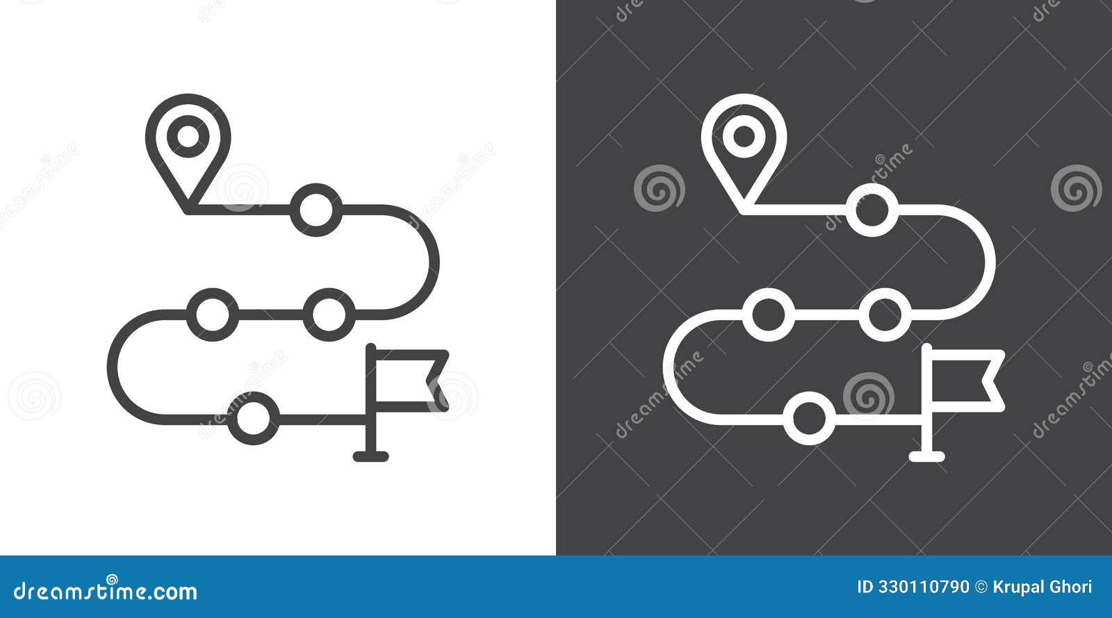 Roadmap Icon Logo Set Vector | CartoonDealer.com #335794542