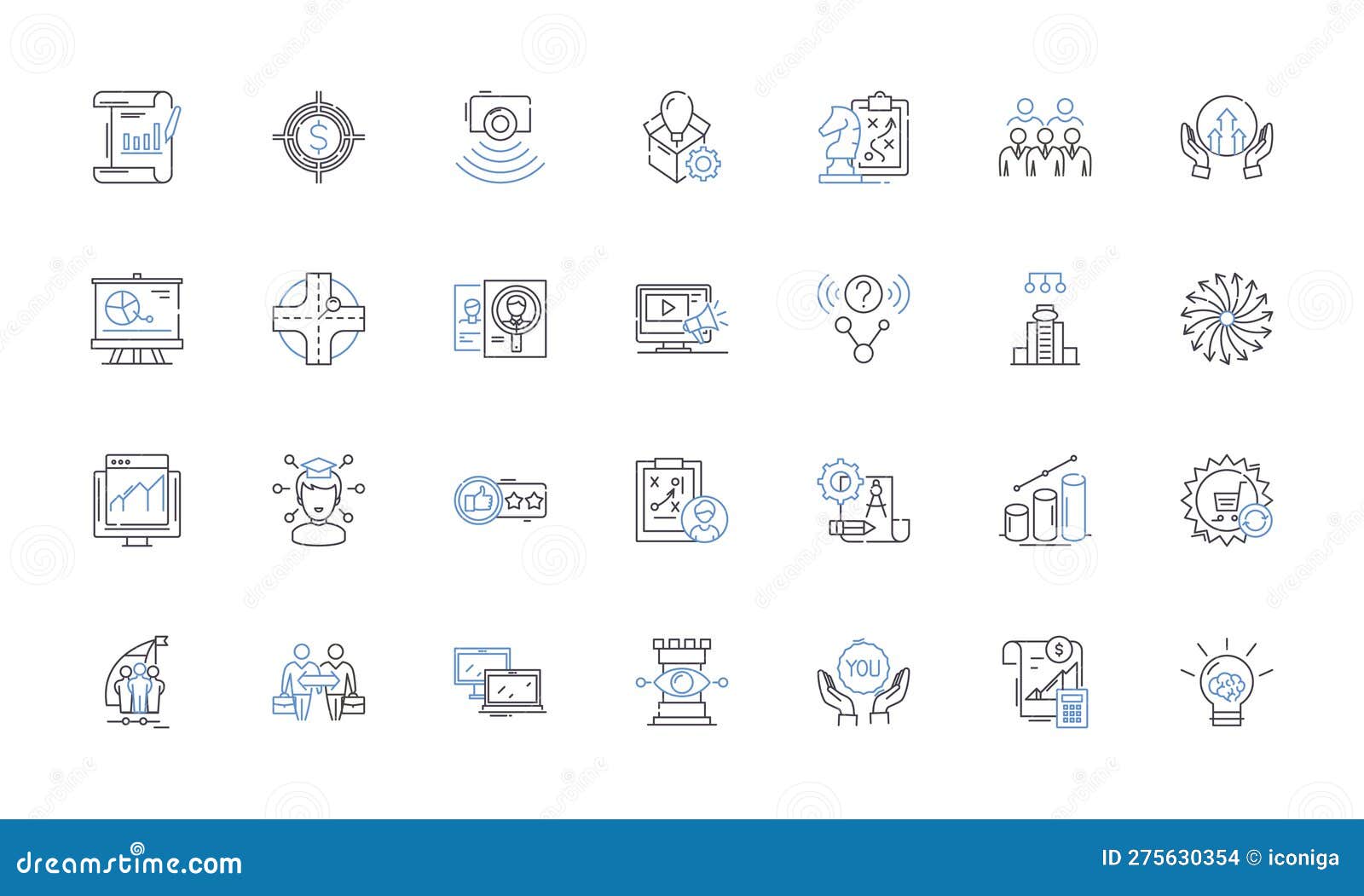 Roadmap and Itinerary Line Icons Collection. Plan, Schedule, Guide ...