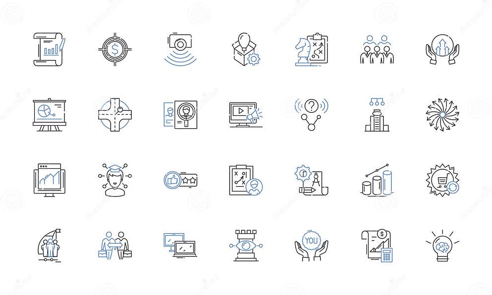 Roadmap and Itinerary Line Icons Collection. Plan, Schedule, Guide ...