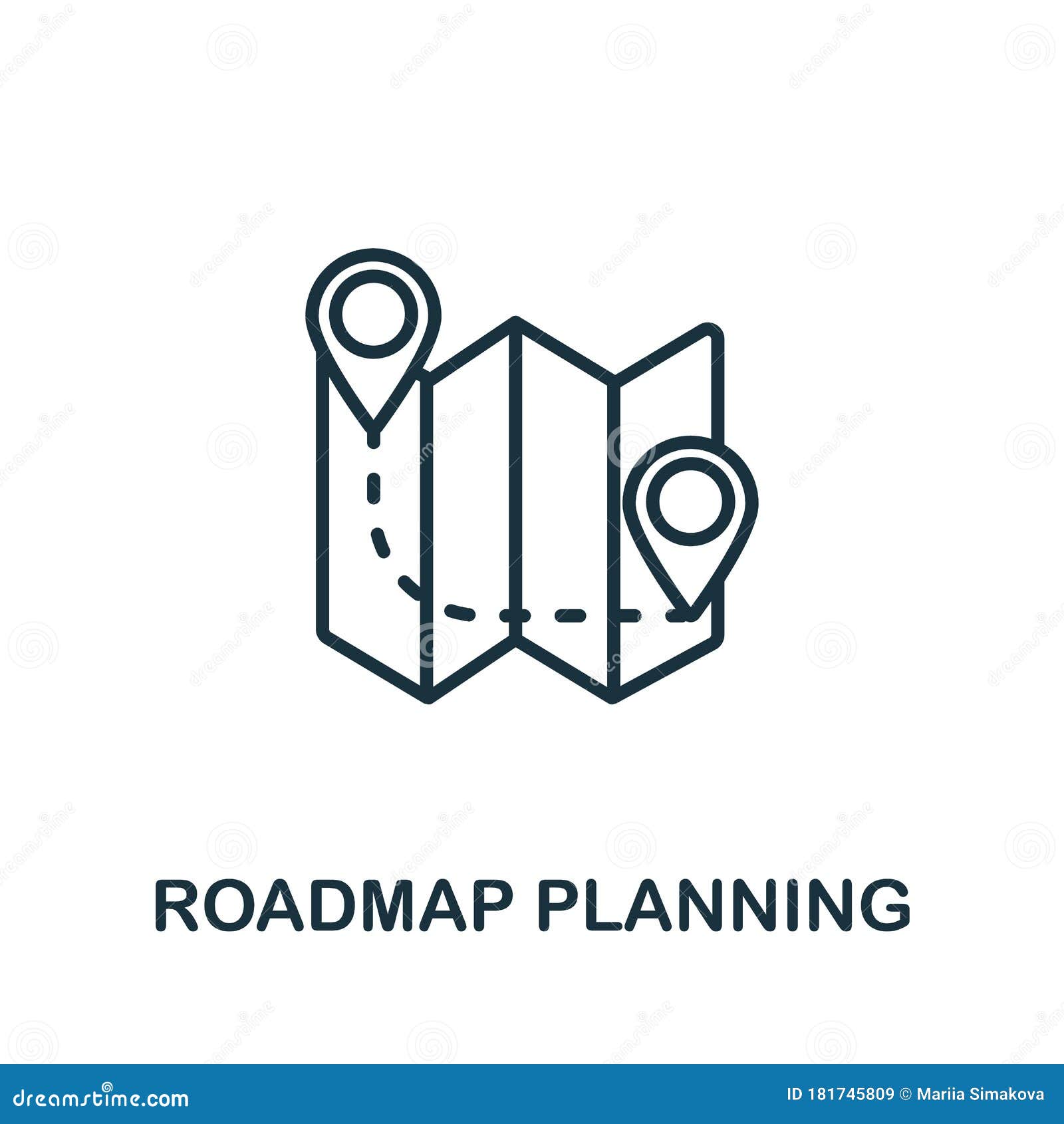 Roadmap Planning Icon From Production Management Collection. Simple ...