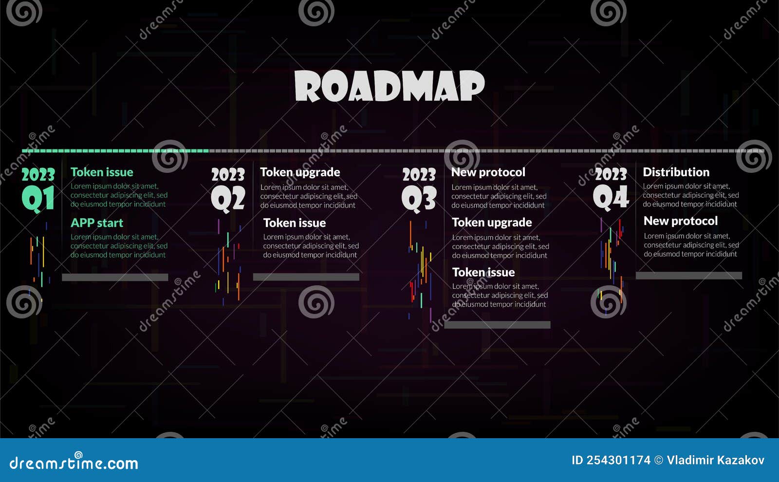 Roadmap With Copy Space On Curved Yellow Line And Space Shuttle On Gray ...