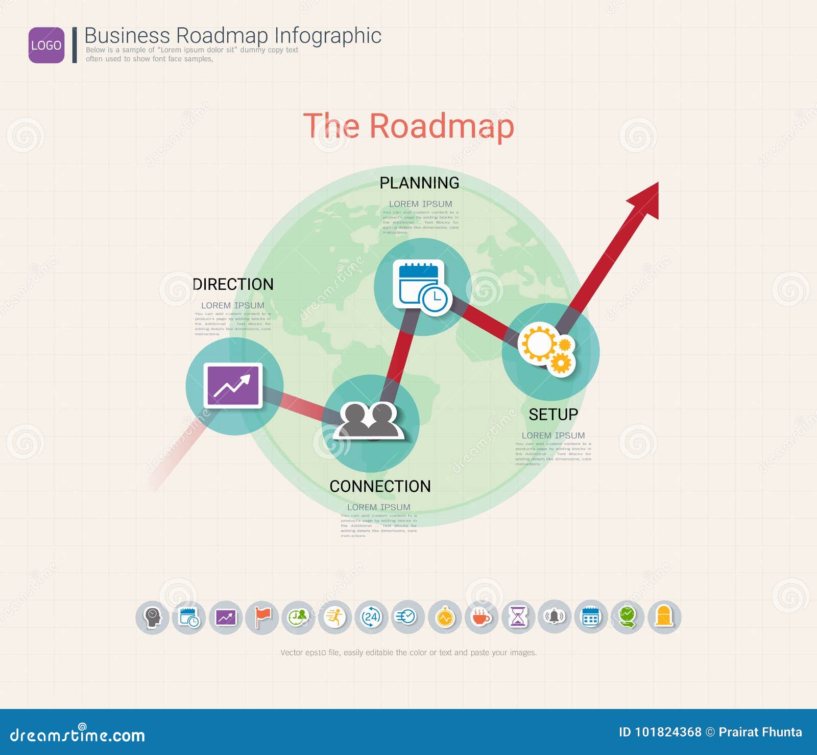Roadmap Timeline Infographic Design Template Vector Illustration ...