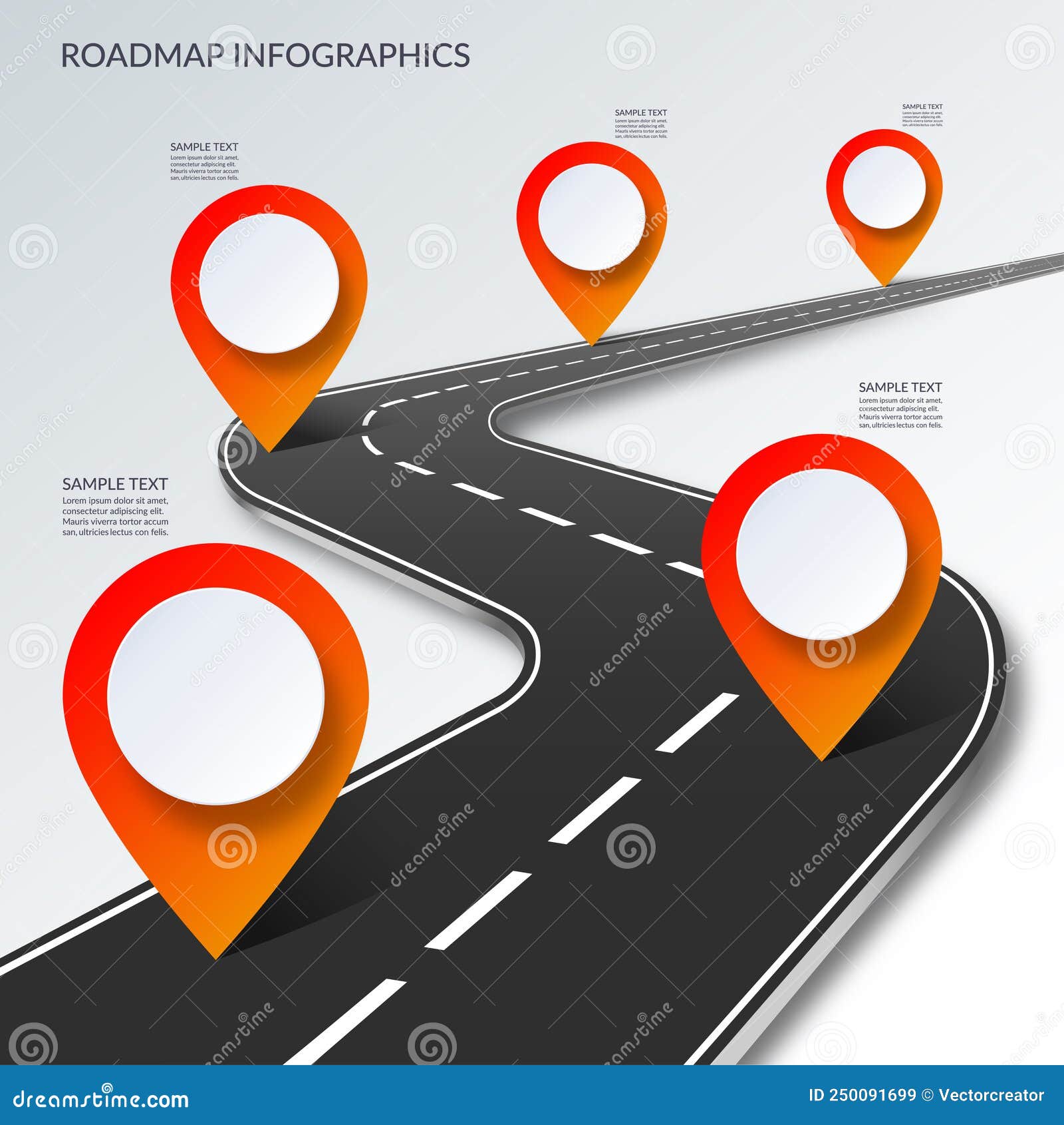 Roadmap Timeline Infographic Design Template, Key Success And ...