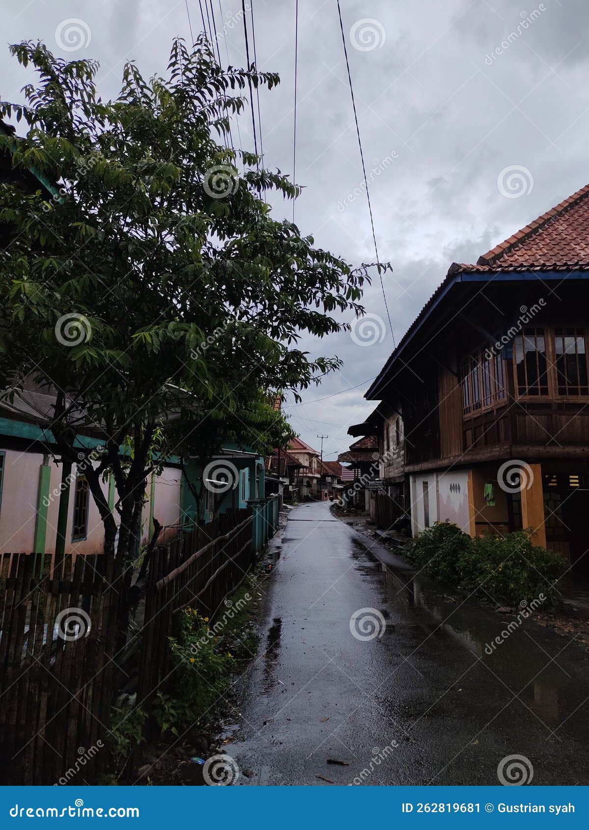 Roadrom My Vilage after Rain, so Fresh Stock Image - Image of downtown ...