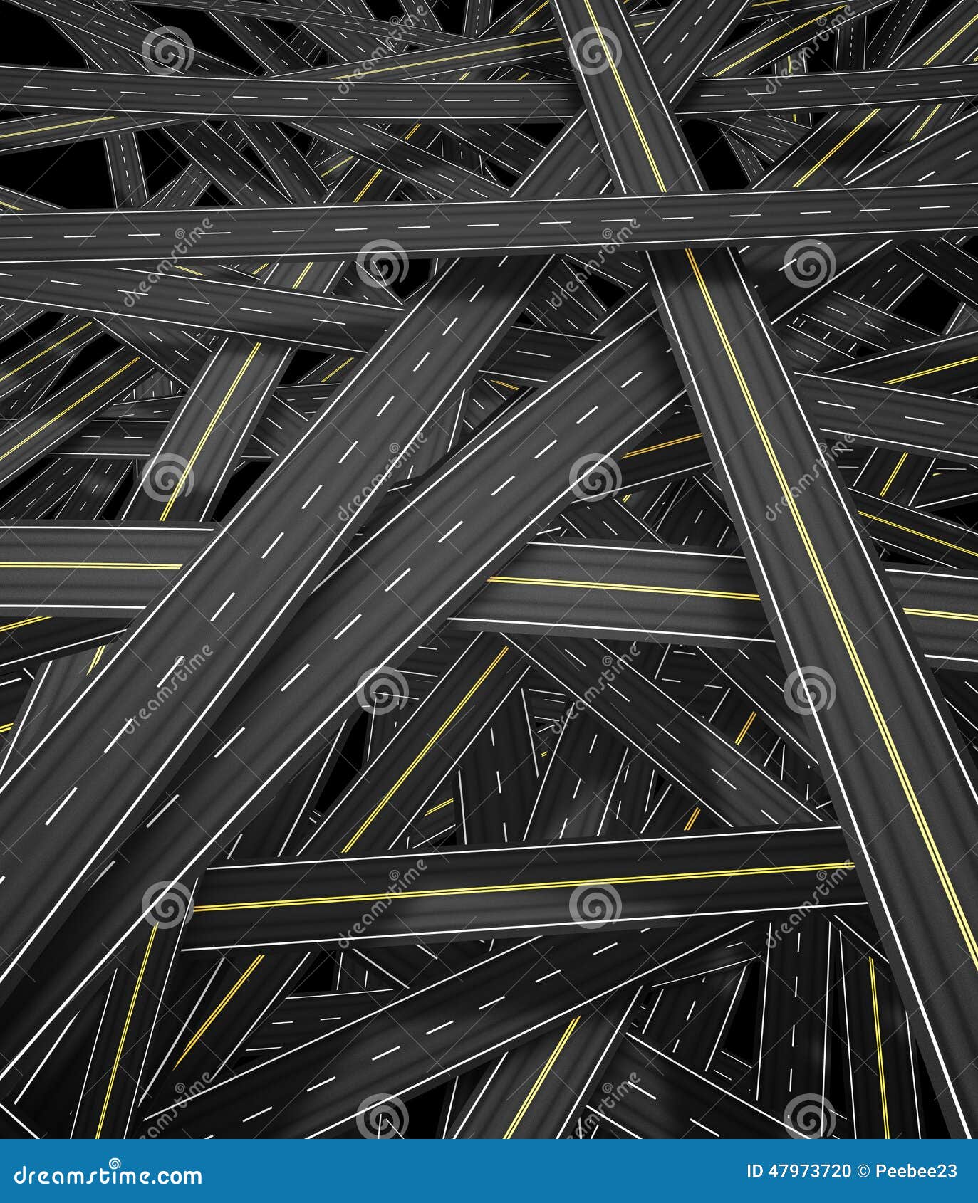 Roads stock illustration. Illustration of intersection - 47973720