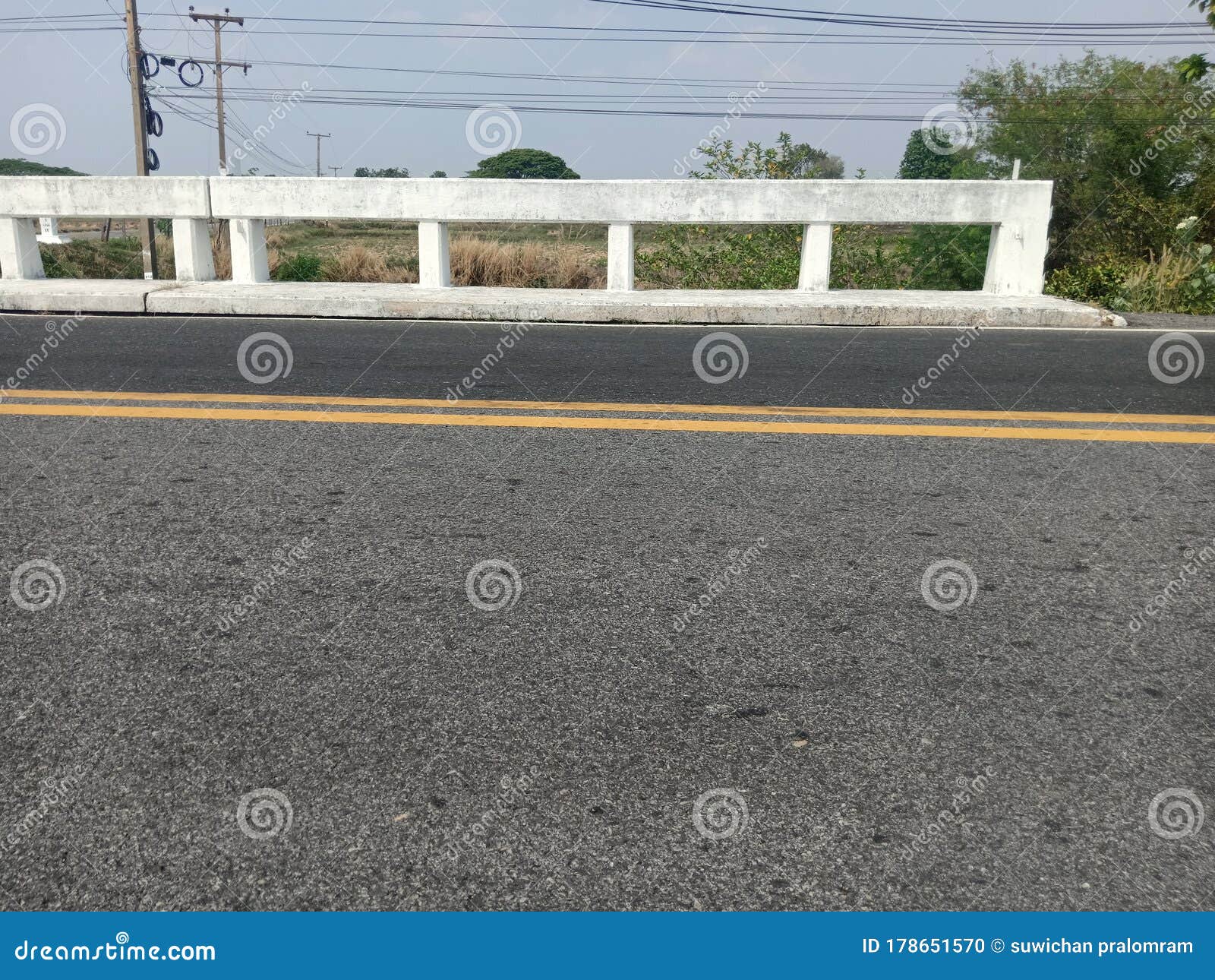 Roads and Railings of Reinforced Concrete Stock Photo - Image of autumn ...
