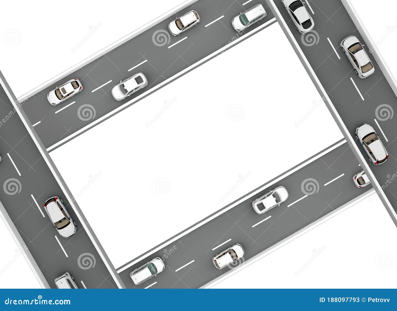 Roads at Right Angles at Different Heights Stock Illustration ...