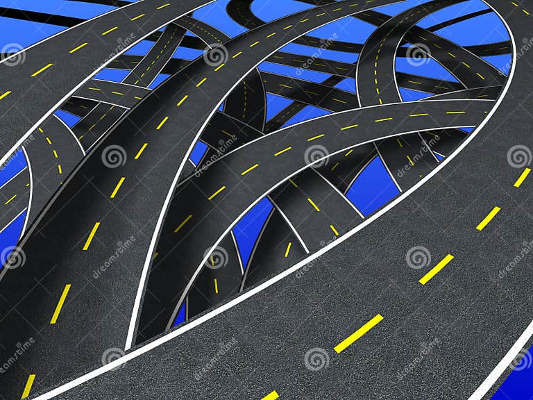 Roads (segmented strip) stock illustration. Illustration of roads - 930072