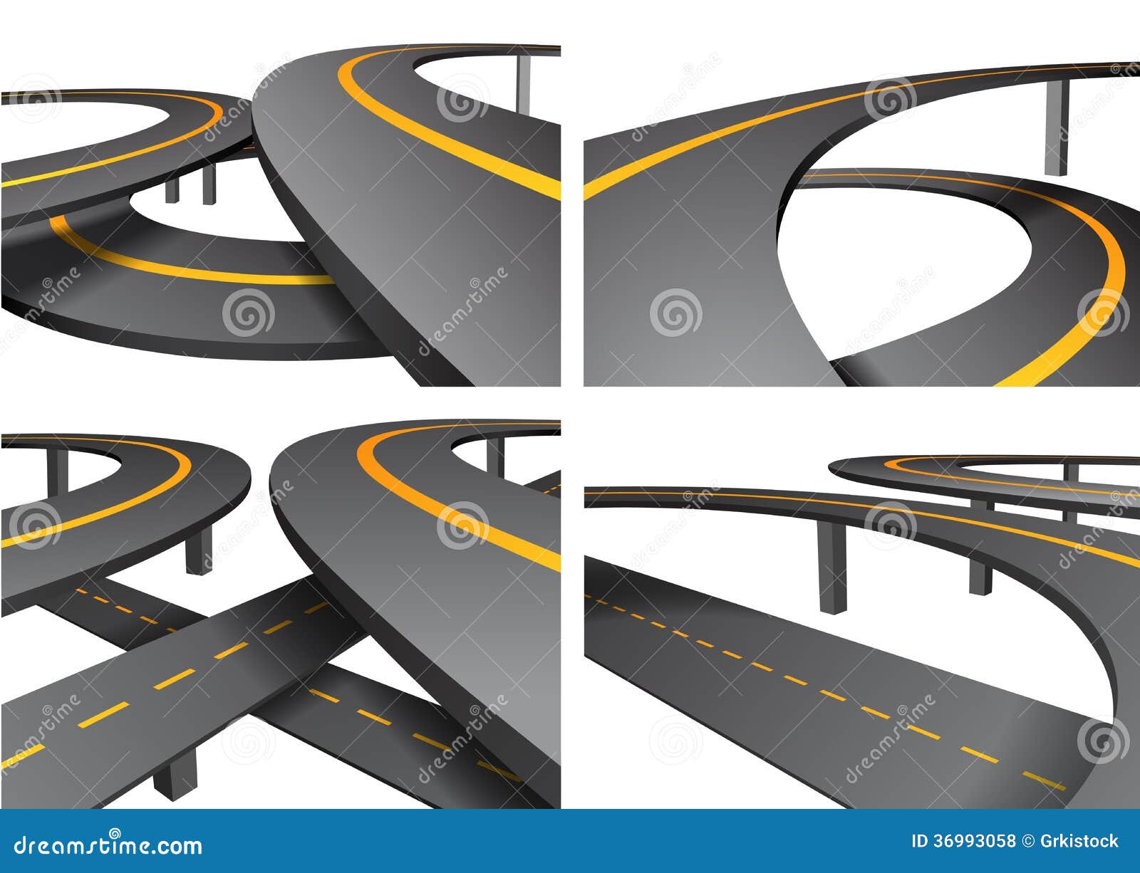 Roads stock vector. Illustration of transportation, road - 36993058